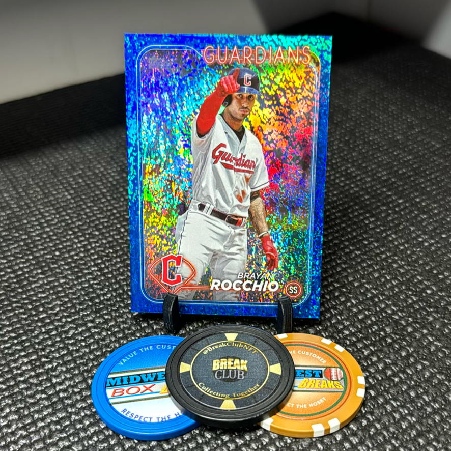 2024 Brayan Rocchio Blue Shimmer 899/999 Cleveland Guardians