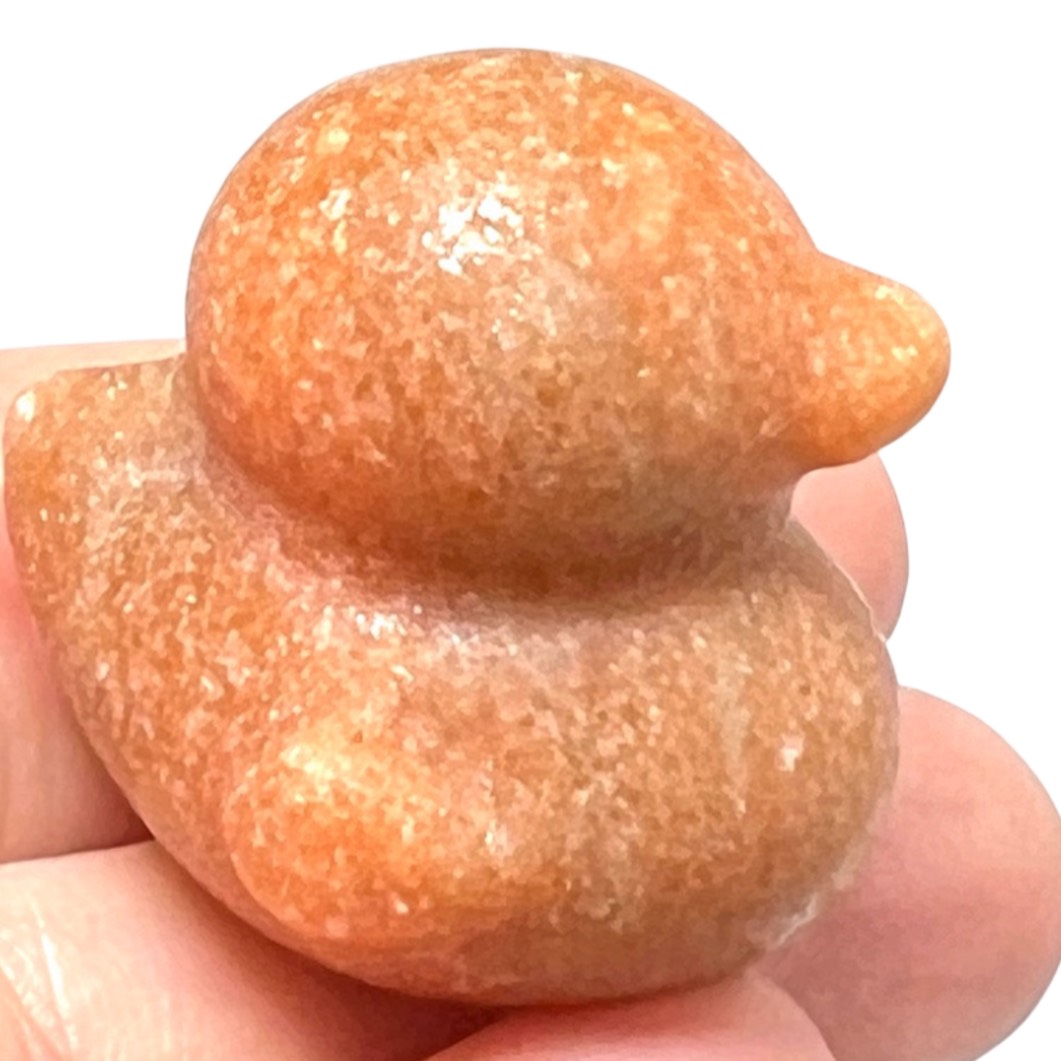 Orange Calcite (aka “Sunstone”) Rock Duck 🐤