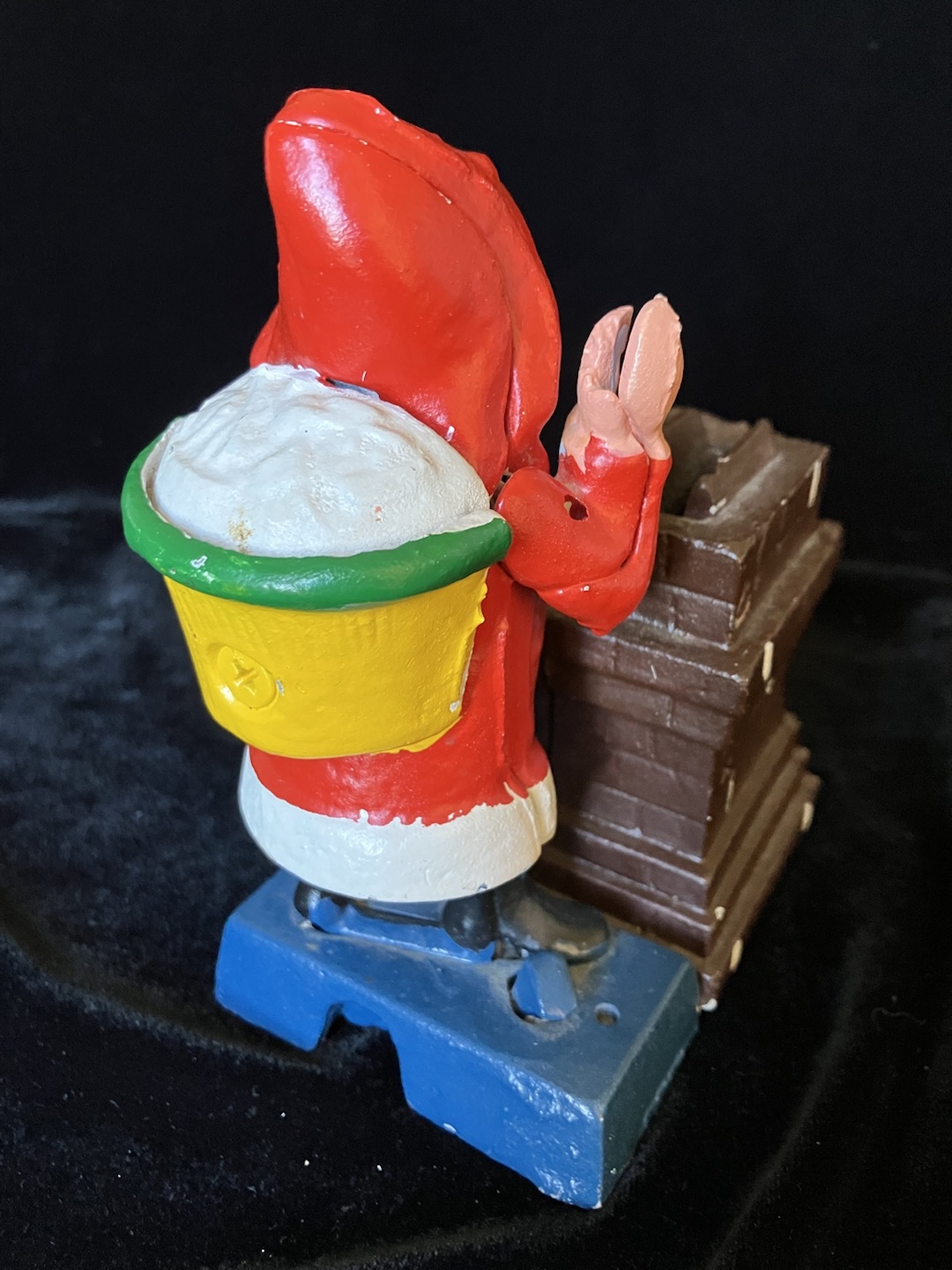 Vintage Cast Iron Santa Bank