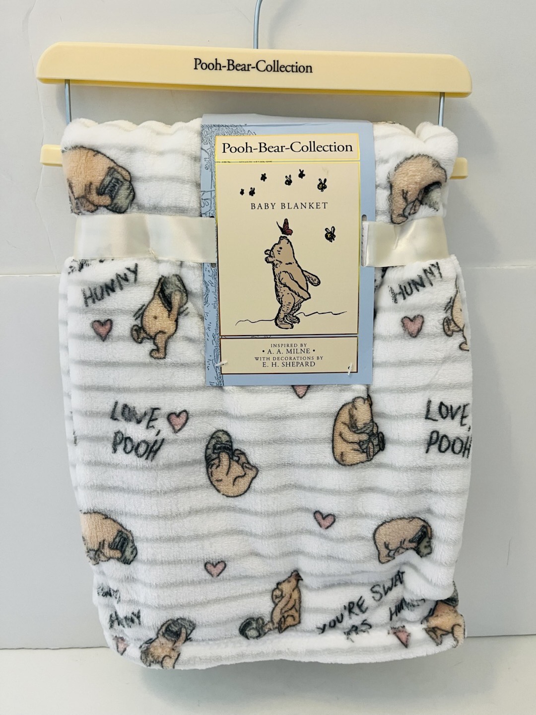 Pooh Bear Collection Winnie the Pooh Baby Blanket Love You're Sweet as ...