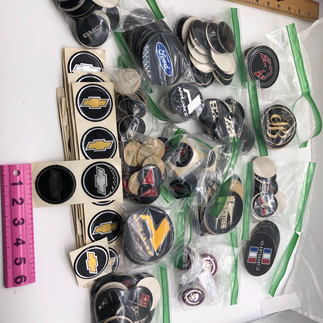 5 pound car, auto logo wheel emblem stickers, resell lot