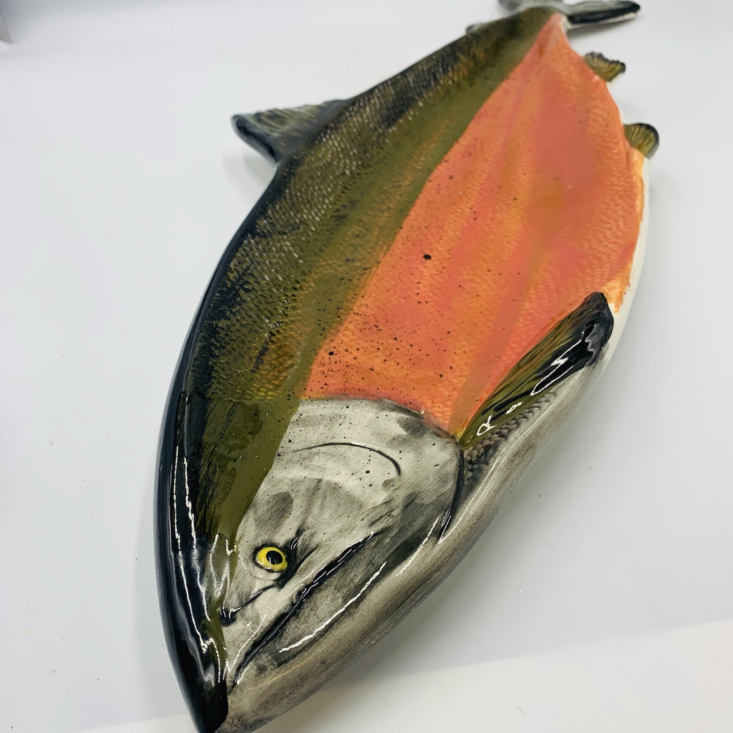 Christina Boyd Coho Salmon Platter Artist Signed Xtna Custer Wa ...