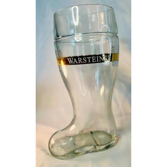 Warsteiner 1 Liter German Glass Beer Boot Mug Stein “Das Boot” War Steiner
