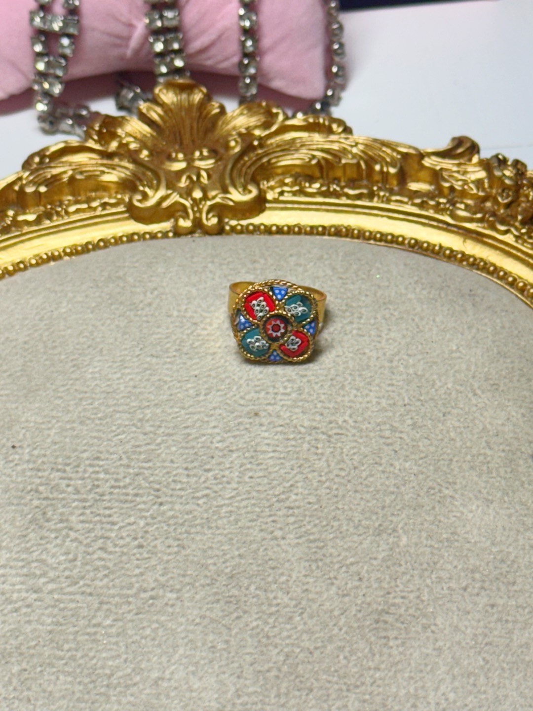 Amazing Micromosaic Ring Adjustable Size