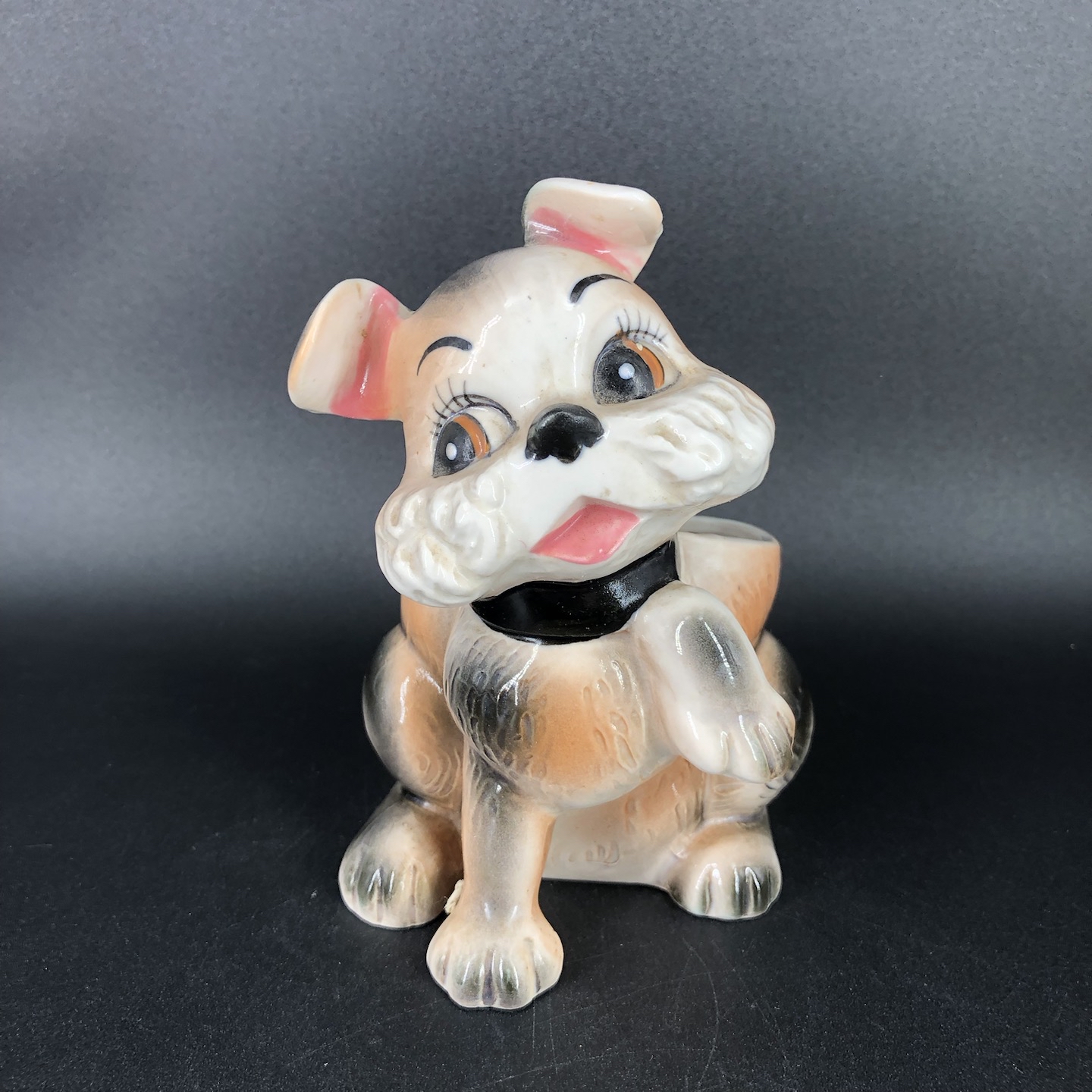 Vintage Kitsch Japan Puppy Dog Planter