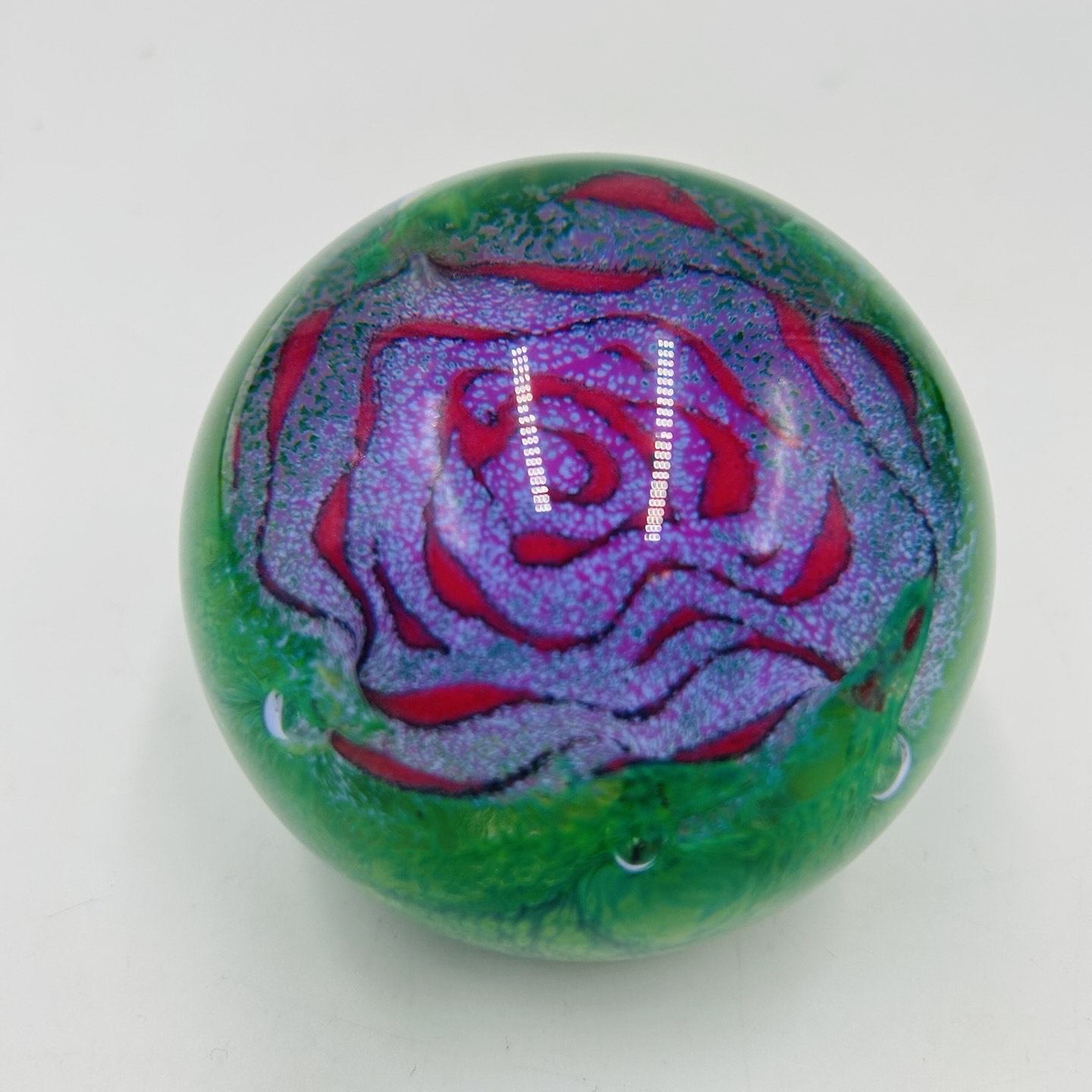 Caithness ONLY A ROSE Scotland Art Glass Paperweight