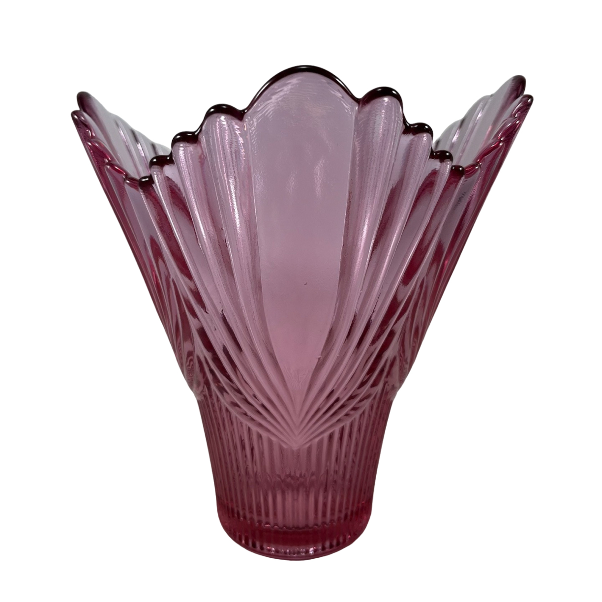 Fenton Dusty Rose Spun Drapery Vase, Fenton Glass Purple Pink Vase ...