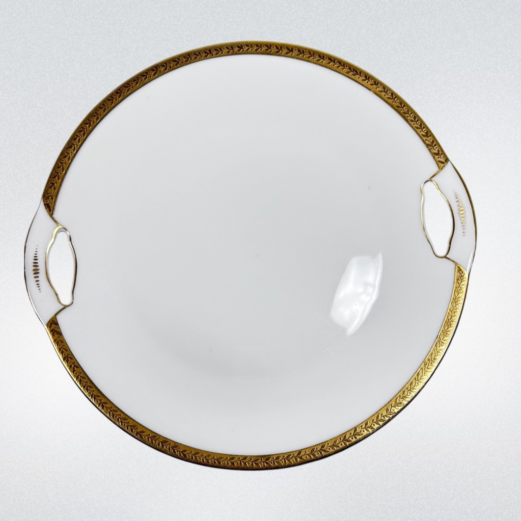 Antique Royal Bayreuth Bavaria Gold Trimmed Cake Plate Platter With ...