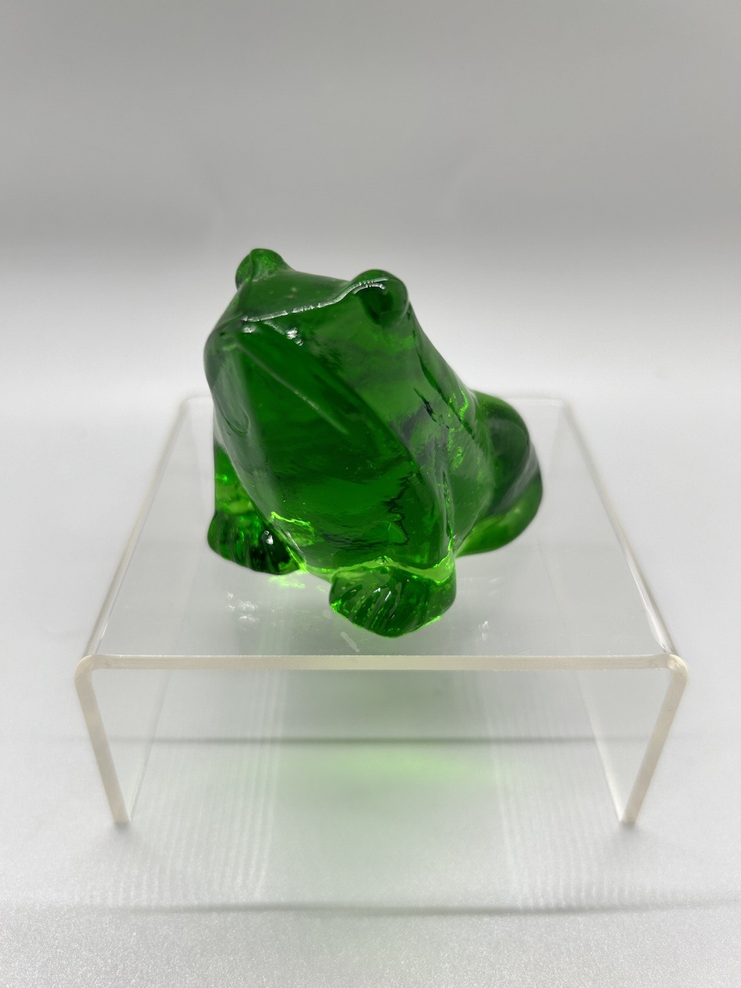 Green Art Glass Frog 2”