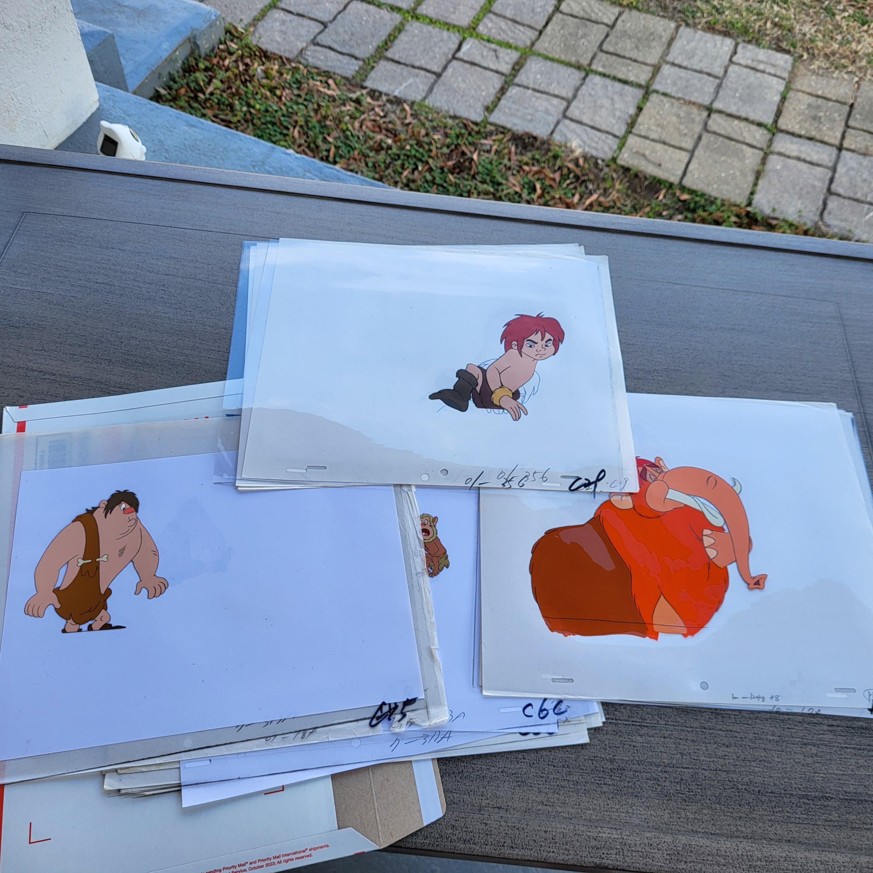 15 Animation Art Cels from CRO, 1993 Cartoon, Some With Sketches