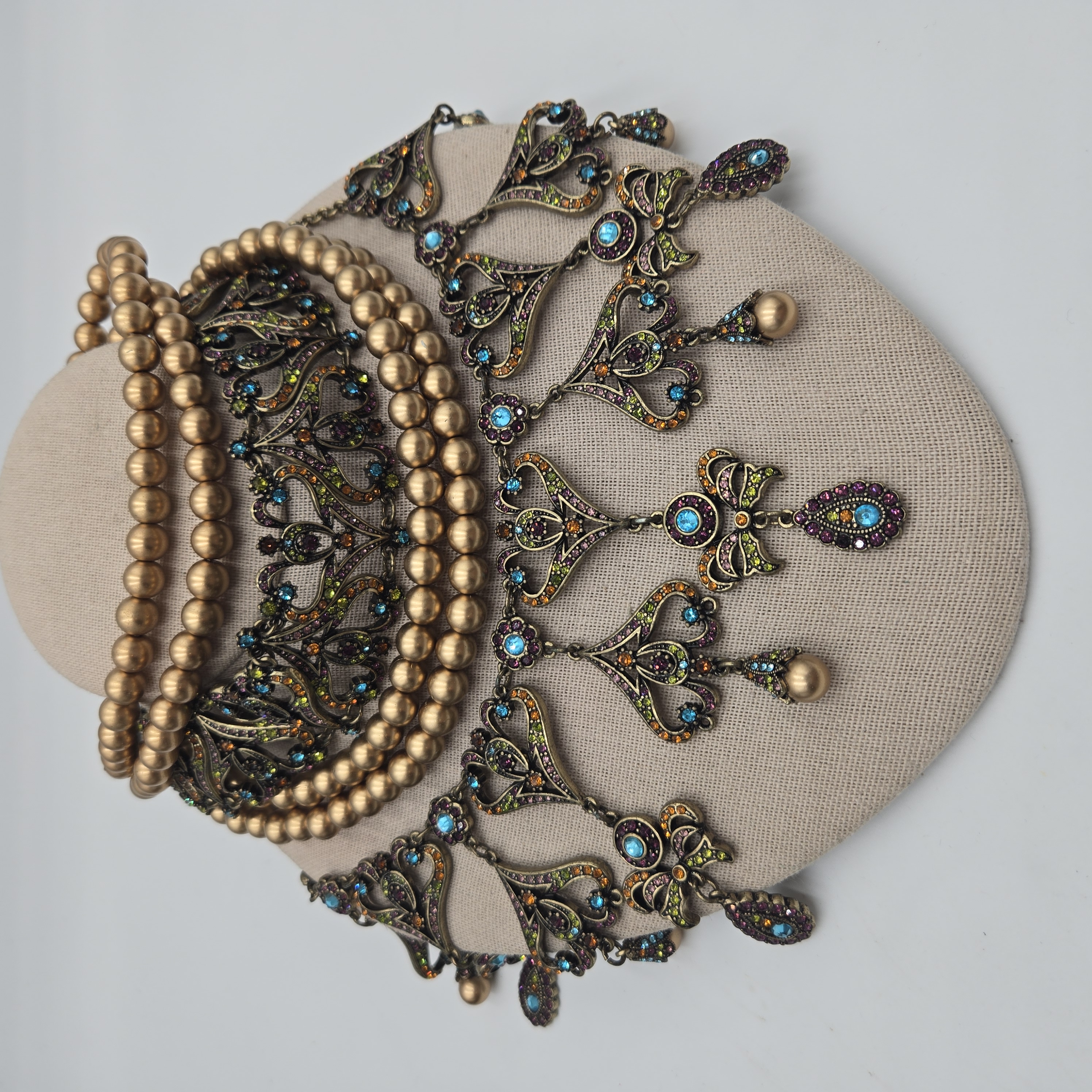 Heidi Daus "Seductive Fantasy" Beaded Crystal Choker Swarovski Crystals ...