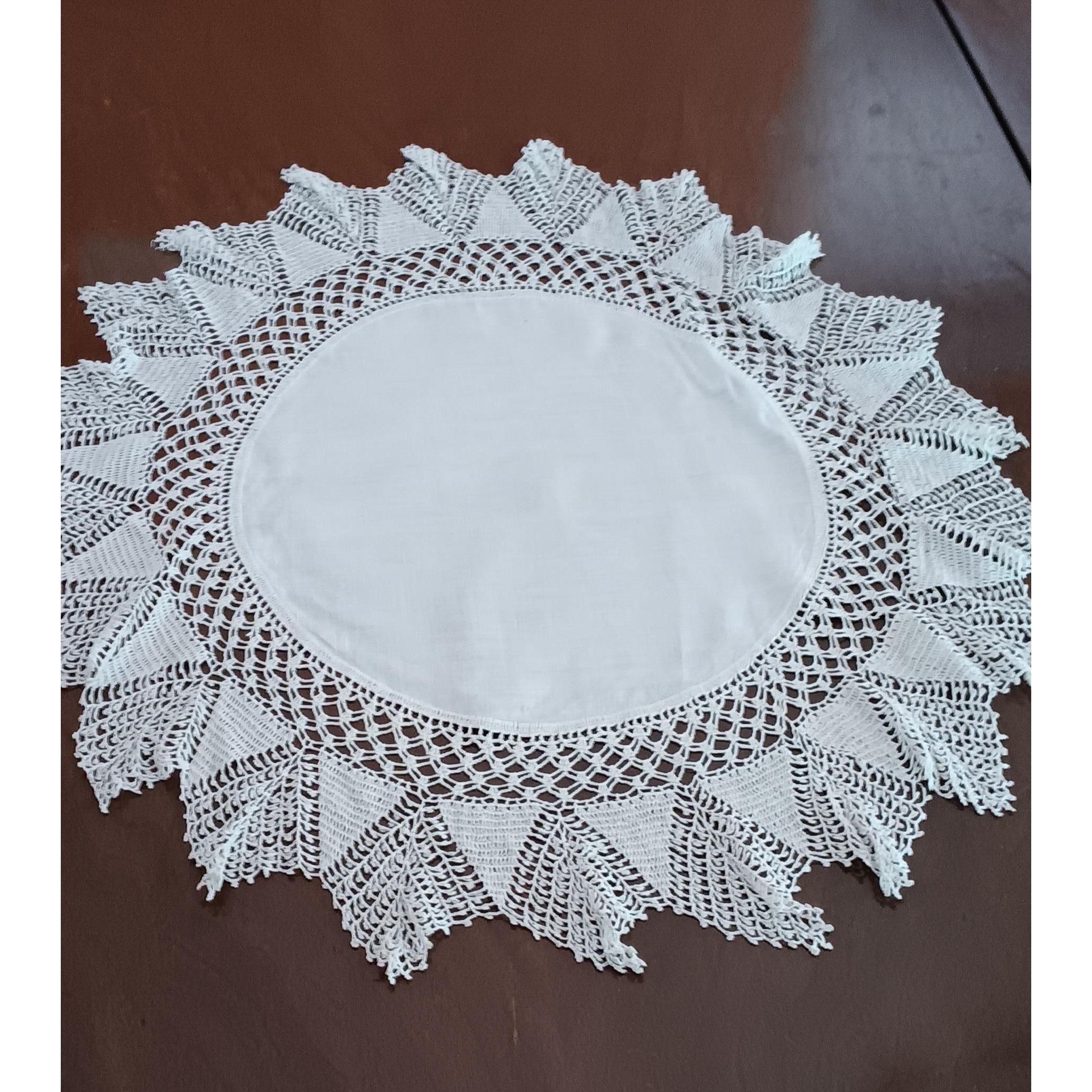 Vintage Circular Table Topper 24" Diameter