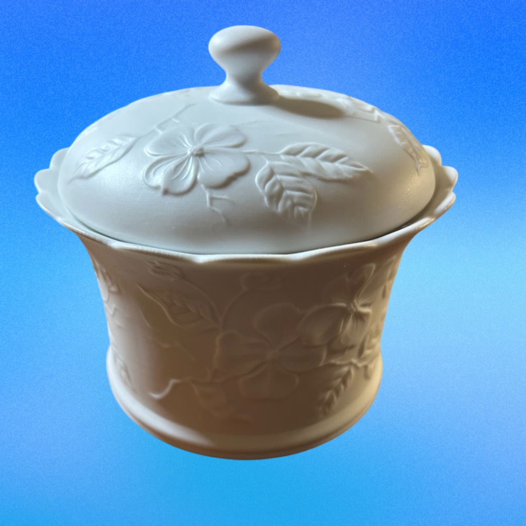 1960's KAISER W. Germany, Bisque Matt Raised Dogwood Pattern Biscuit ...