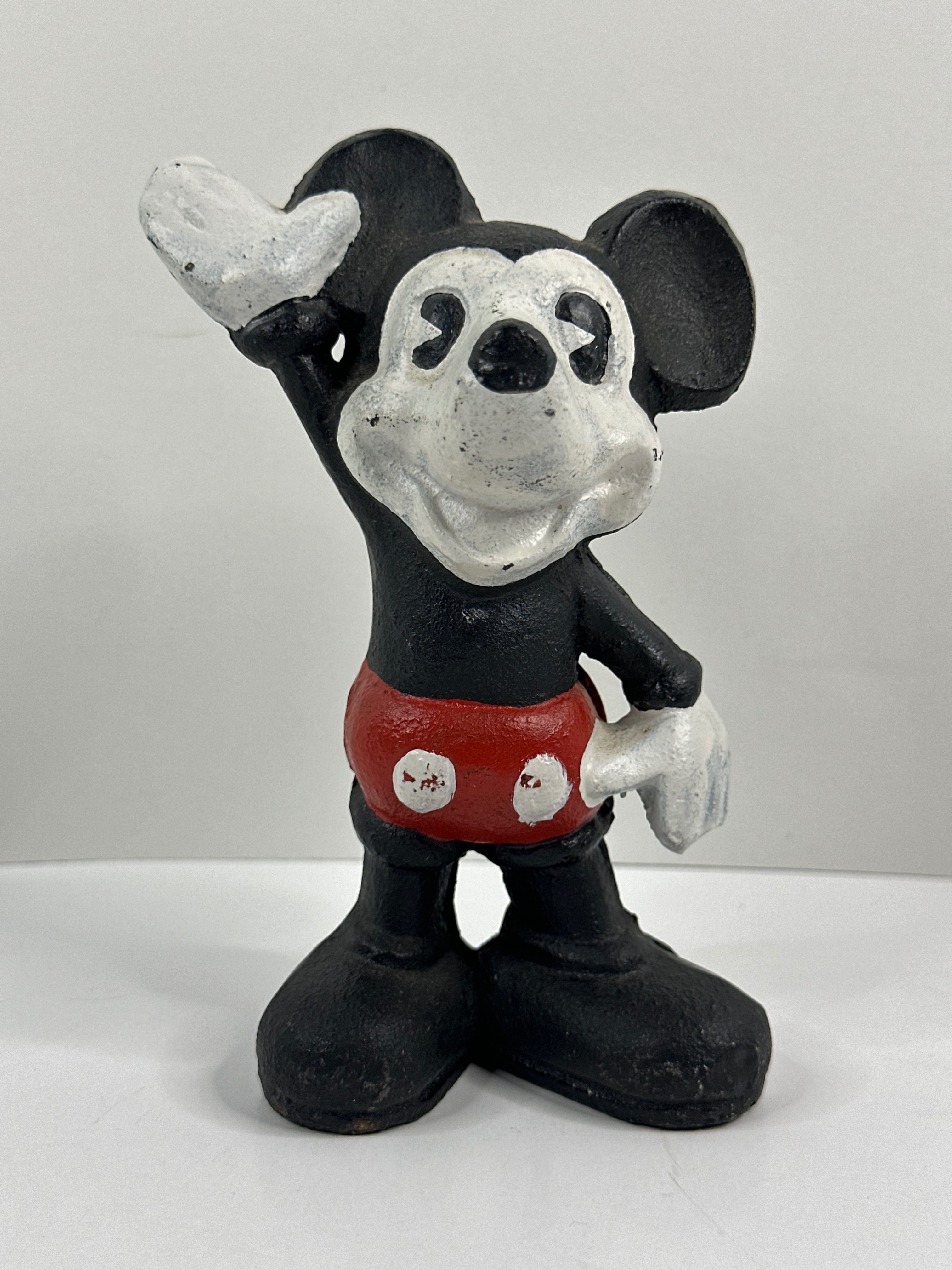 Vintage Cast Iron Mickey Mouse Coin Bank, Disney Collectible