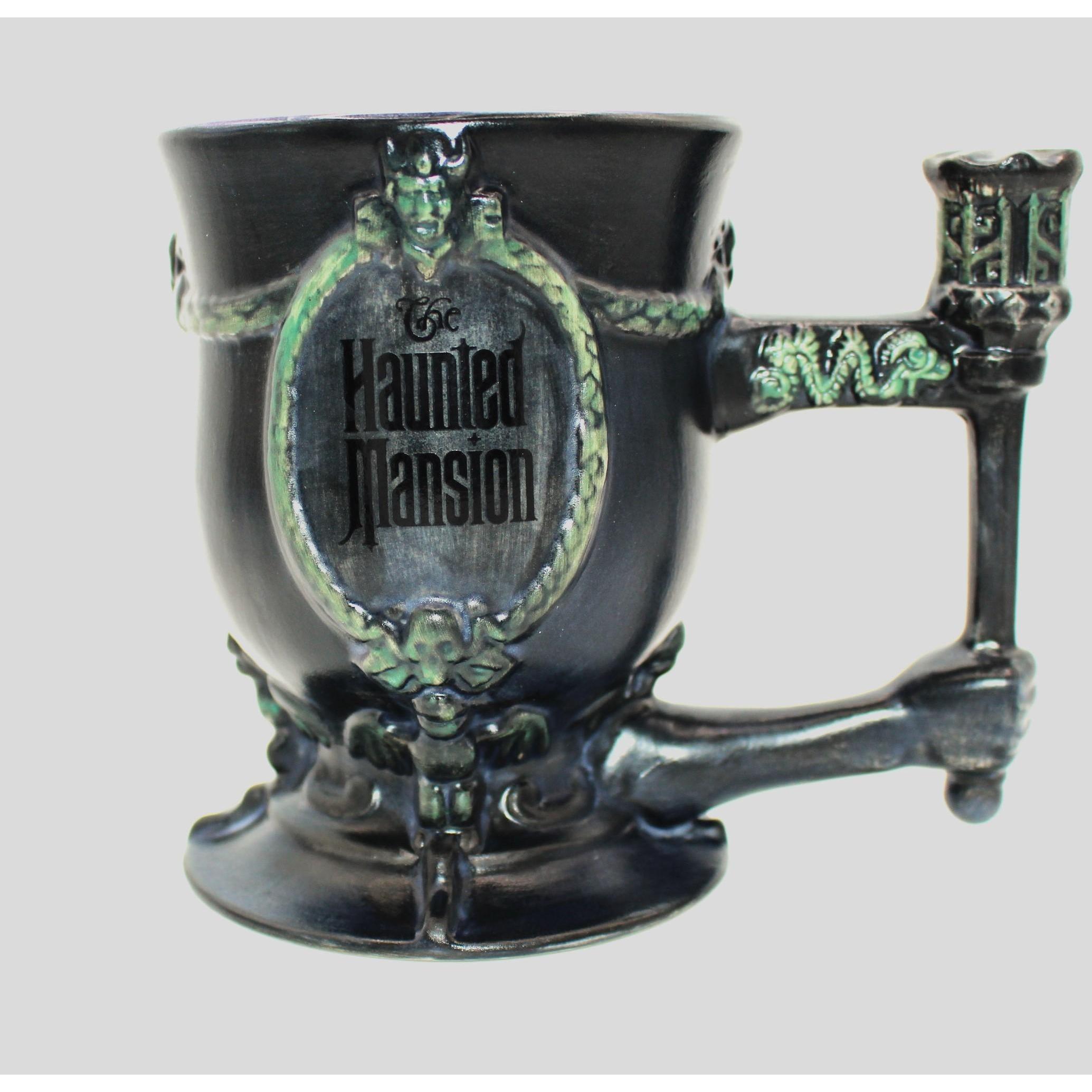 Disney Parks The Haunted Mansion Plaque Ceramic Pedestal Coffee Mug Cup ...