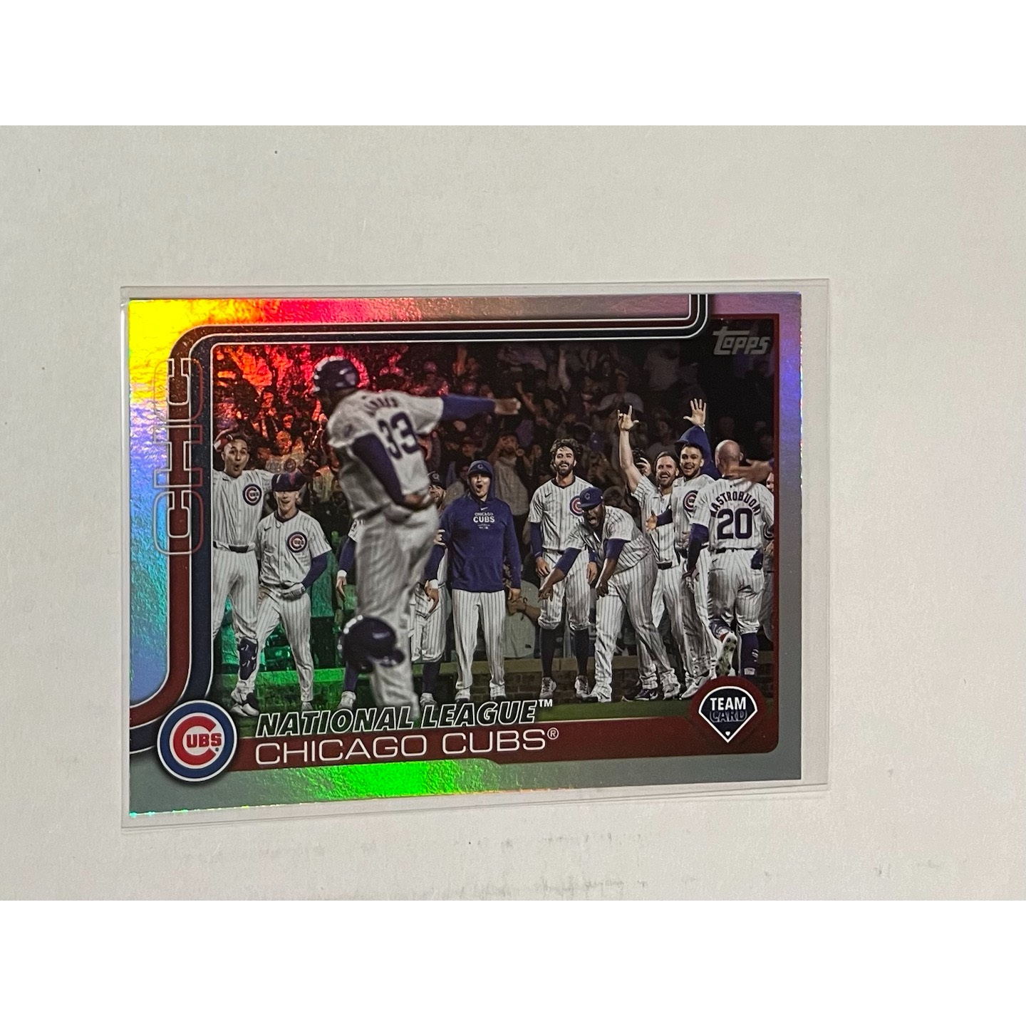 Chicago Cubs Team Card Rainbow Foil