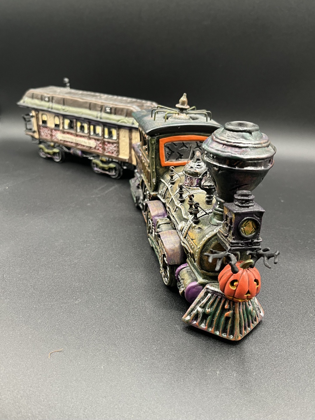 Dept 56 Glowy & Lighted “Haunted Rails No 13” Ceramic Spooky Engine ...