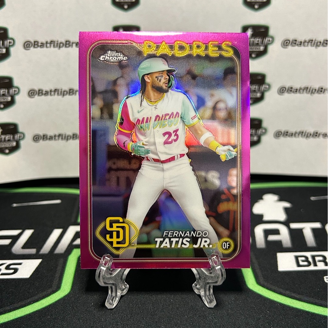 Fernando Tatis Jr. 2024 Topps Chrome Pink Refractor #263 San Diego Padres