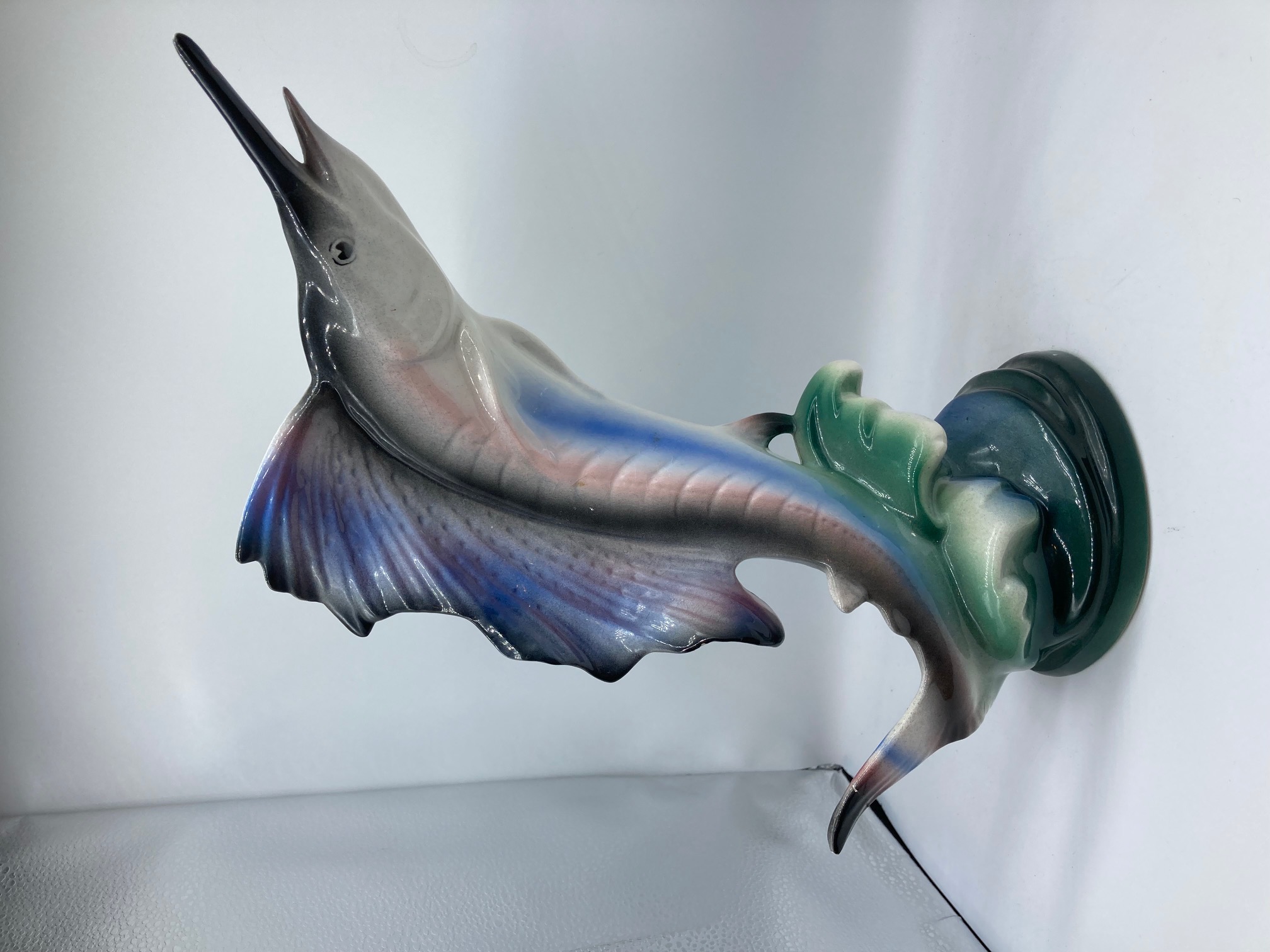 Pink and Blue Ceramic Marlin by Kinderamics, Lane and Co. of Los ...