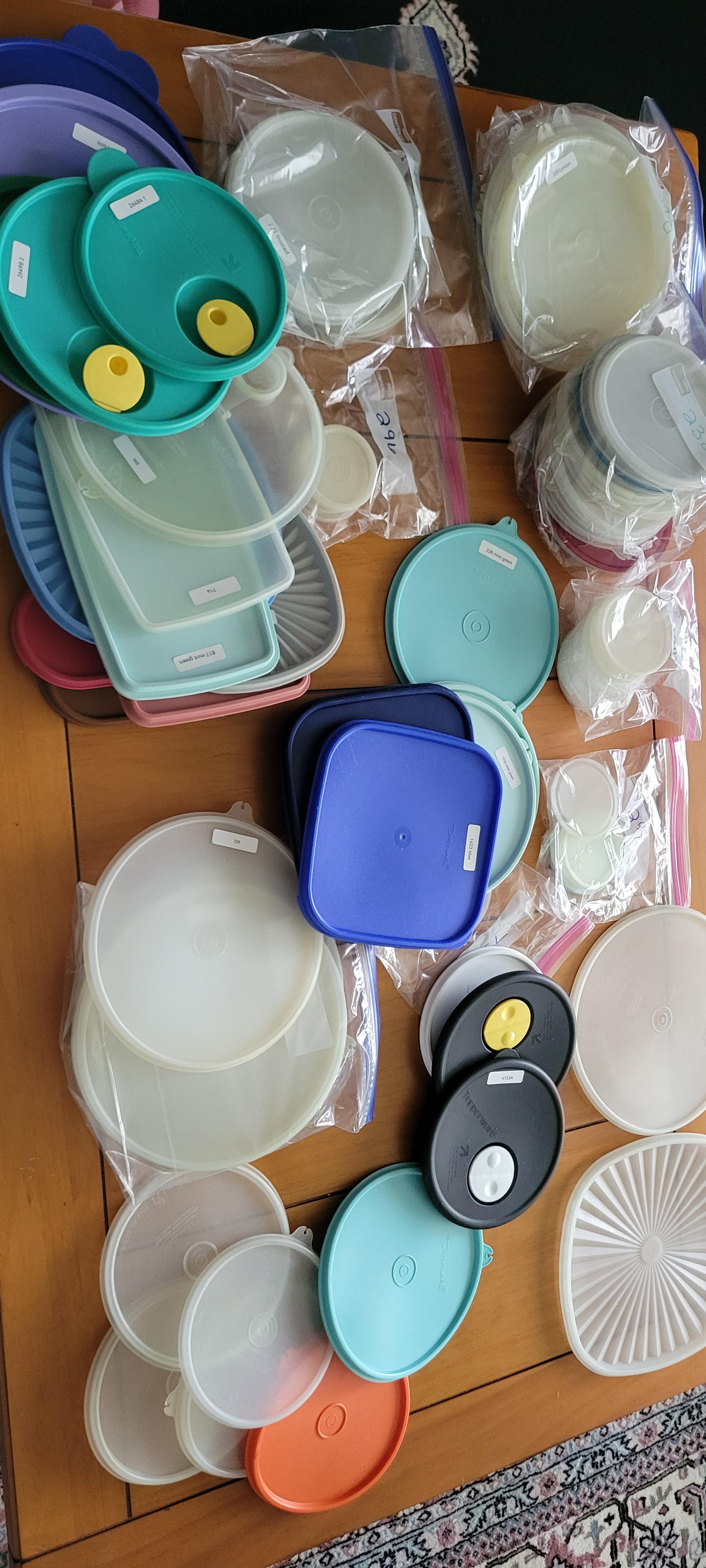 60+ Vintage Tupperware Replacement lids Modular Mates Servalier Sheer ...