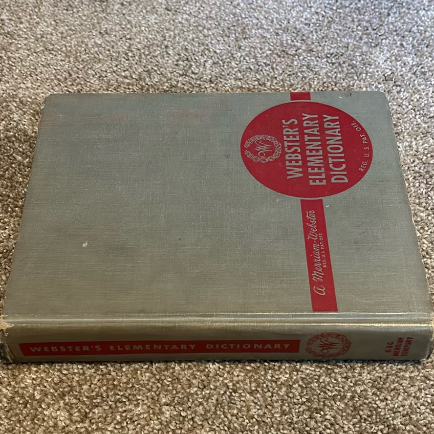 Webster’s Elementary Dictionary Copyright 1966