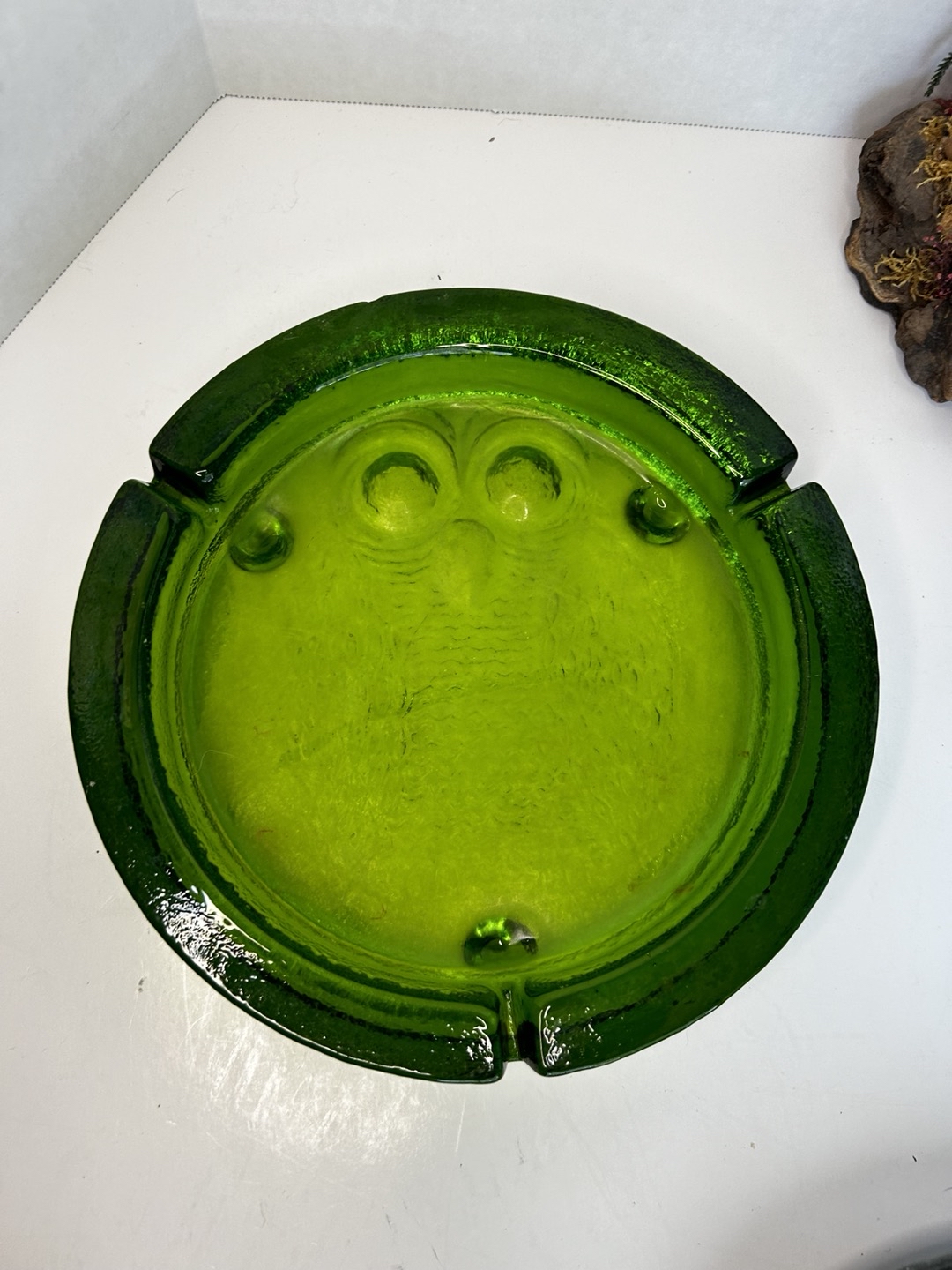 Large Blenko Owl Ashtray