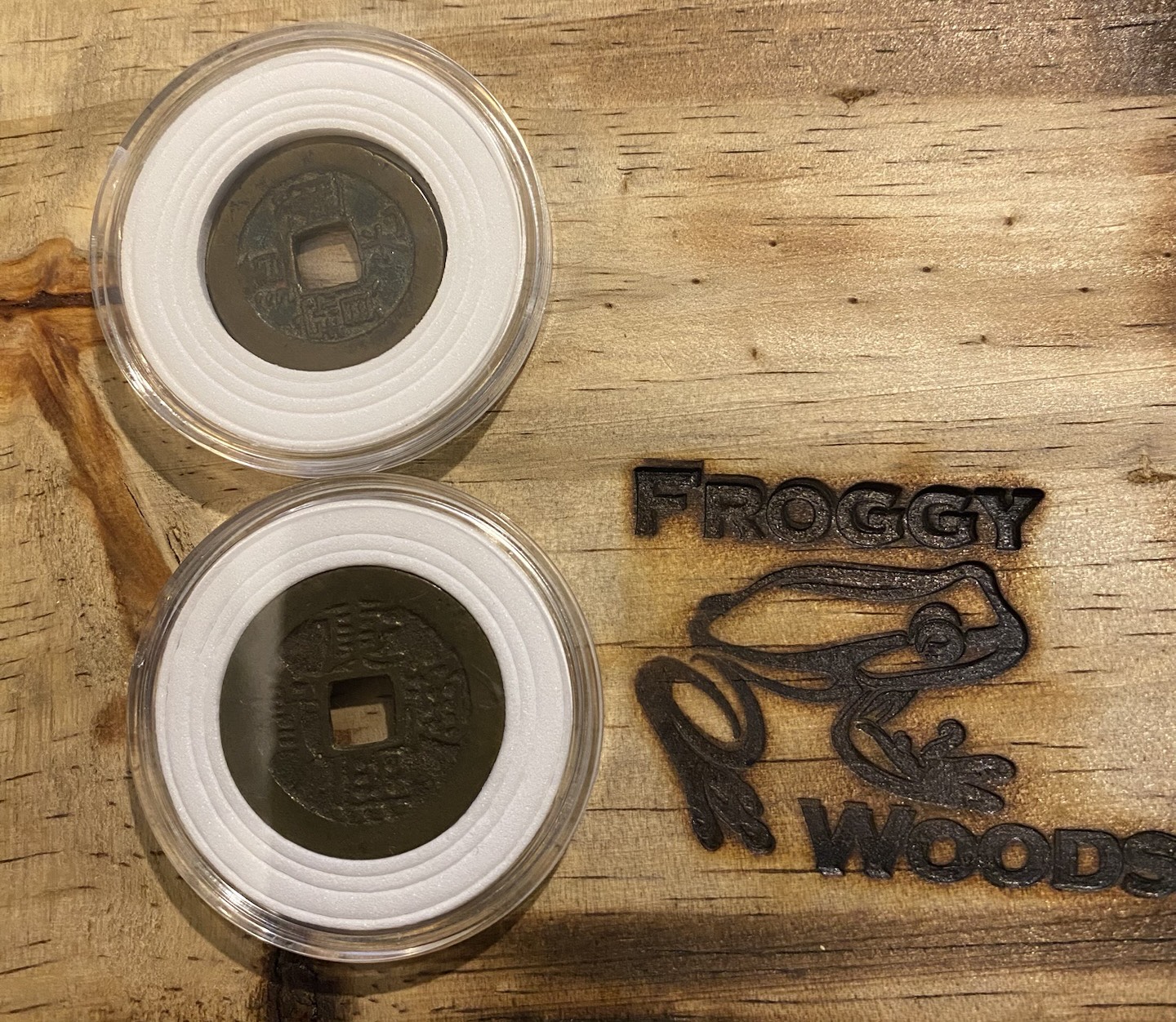 2 Chinese Qing Dynasty Tongbao coins, likely from the Guangxu reign ...