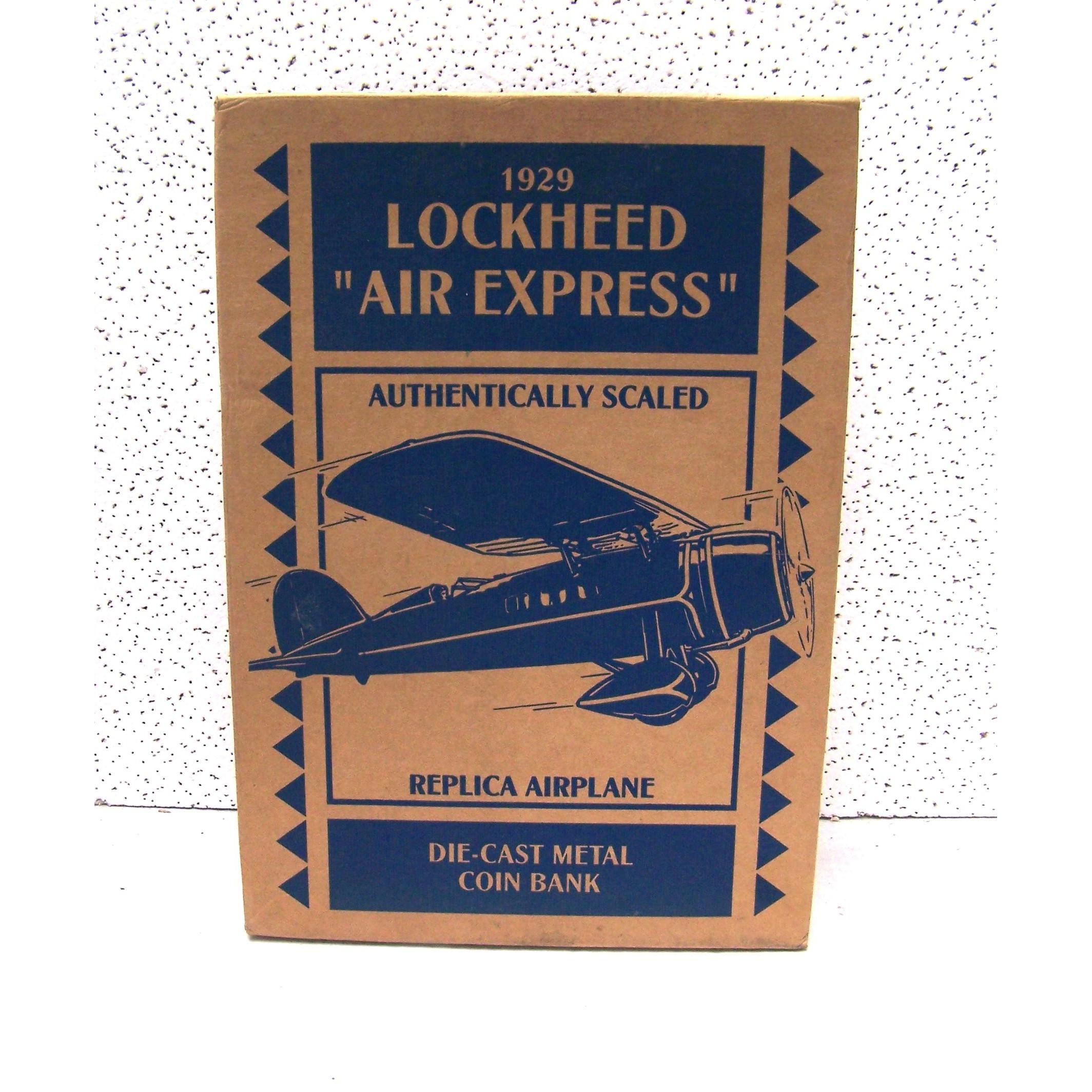 1929 Lockheed Air Express Diecast Metal Coin Bank Replica Airplane