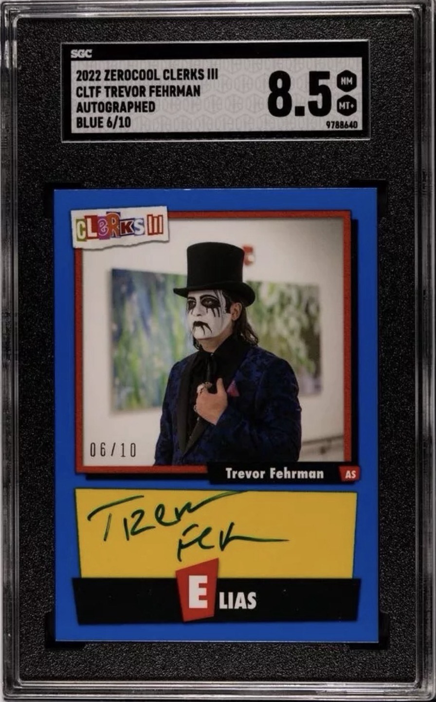 2022 Zerocool Clerks III CLTF Trevor Fehrman Autograph Blue 06/10 SGC 8 ...