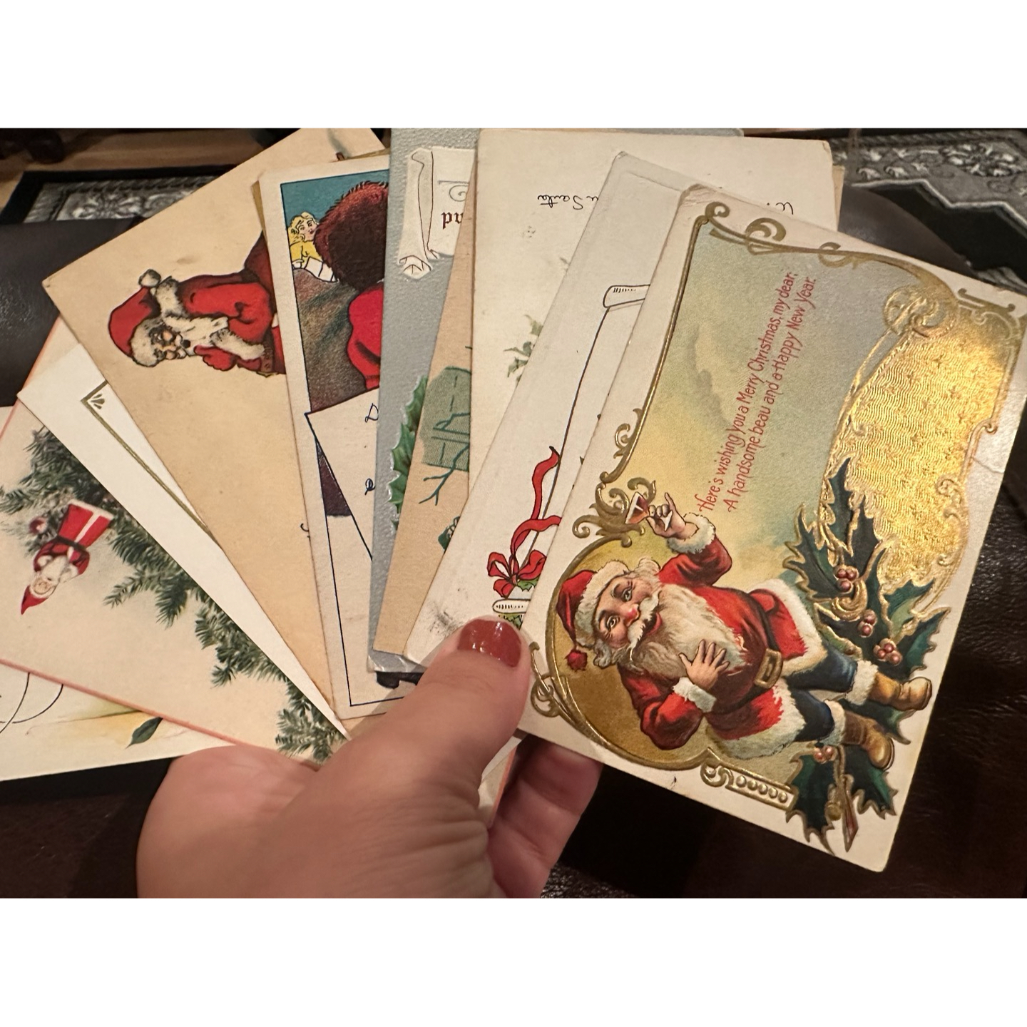 #1 - *pick 2* Antique Santa Postcards