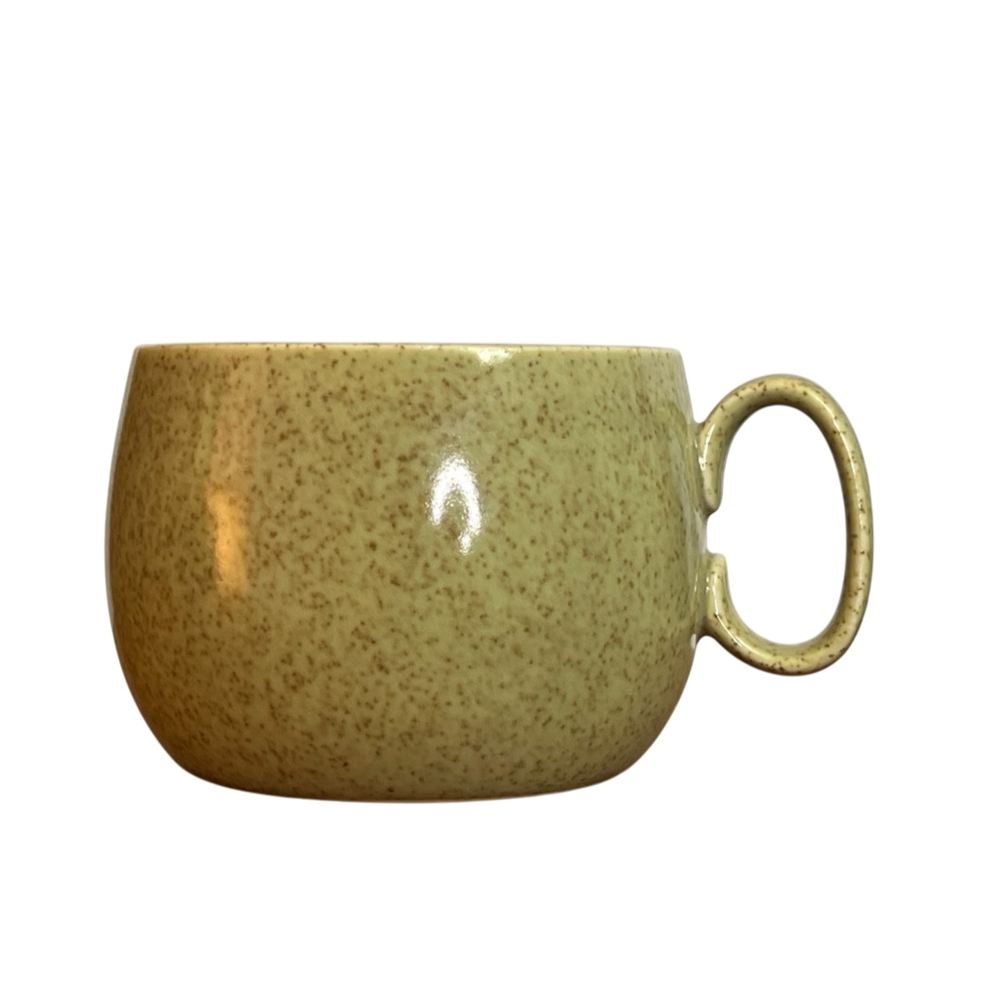 Small Vintage Green Mid Century Cup
