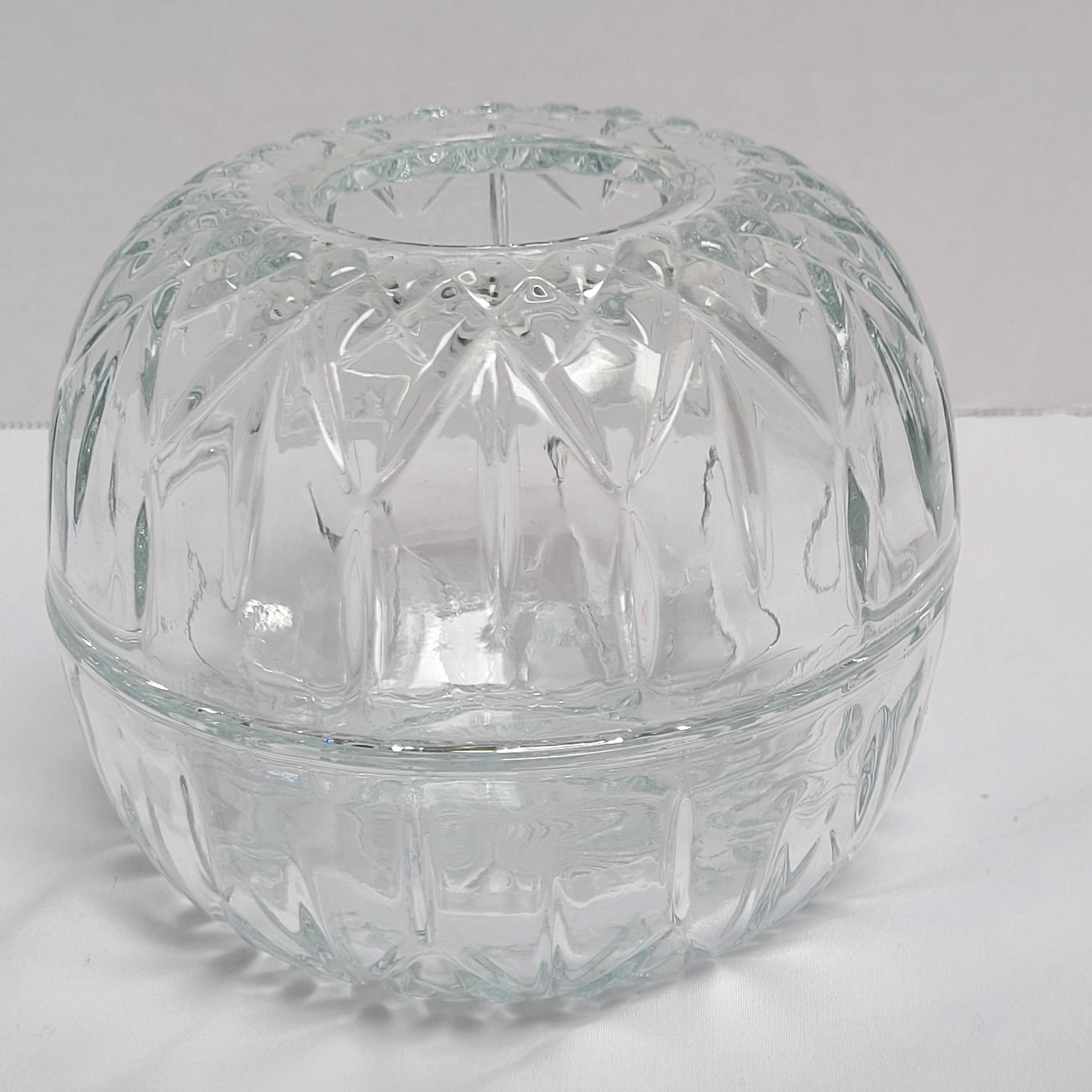 Vintage HOMCO Fairy Lamp 2pc Set Clear Cut Glass Round Globe Light ...