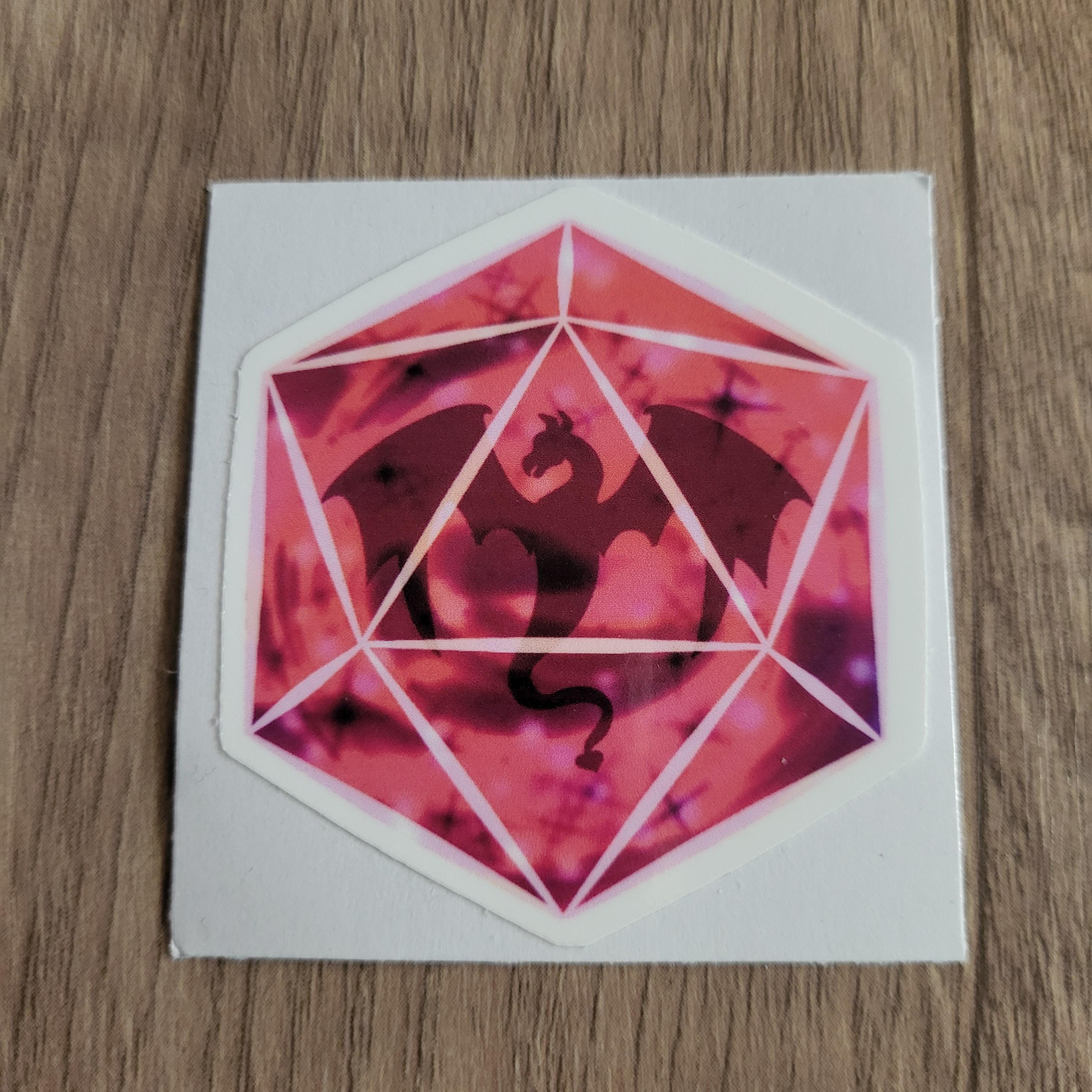 Dragon d20 Sticker