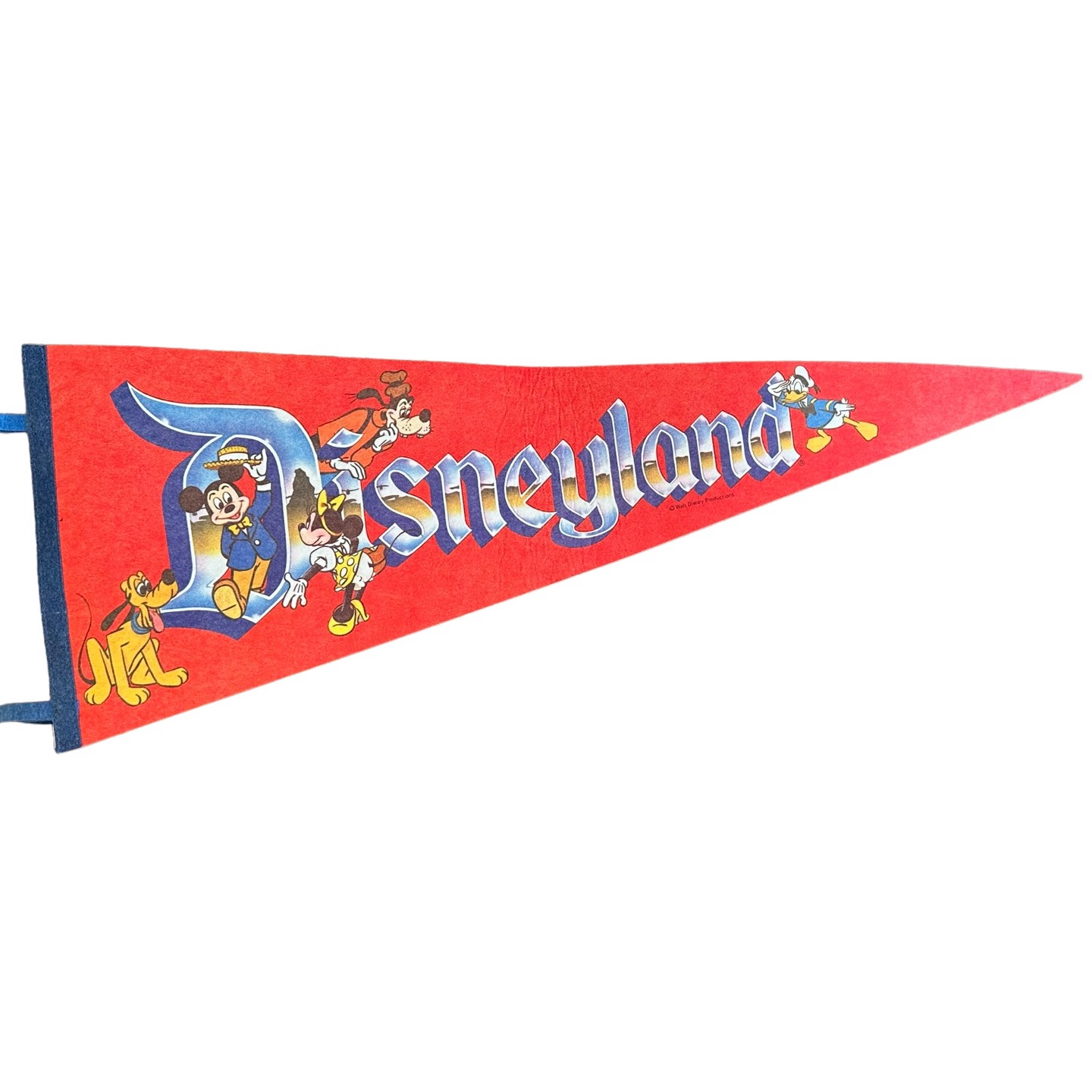 Vintage Disneyland Pennant Flag Circa 1980s