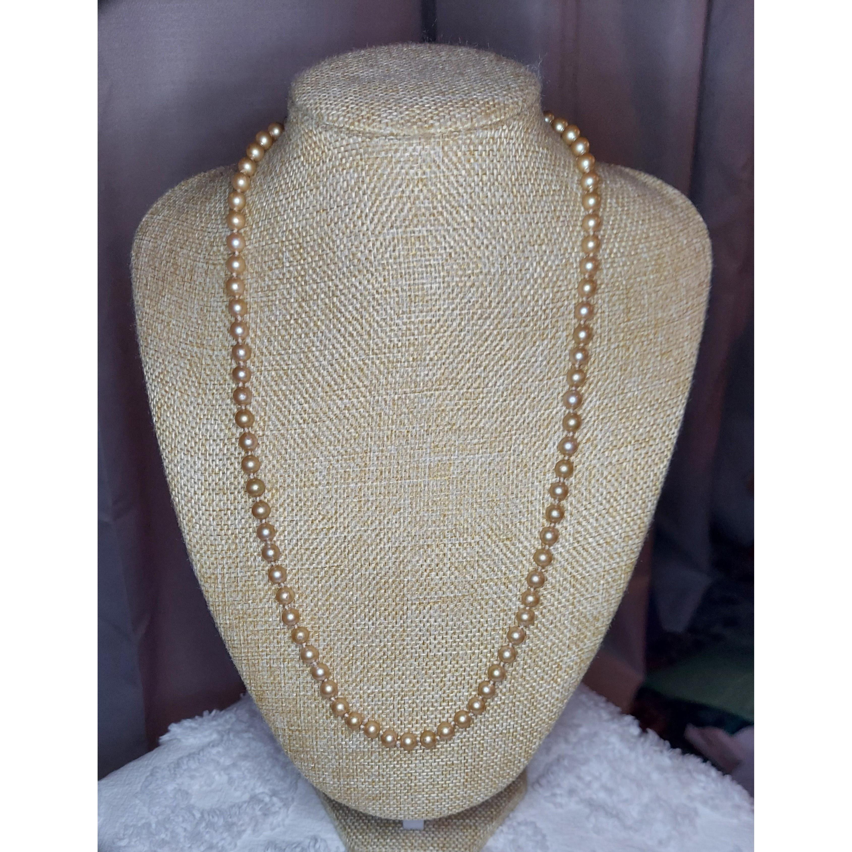 Vintage Monet Pearl Necklace 24"