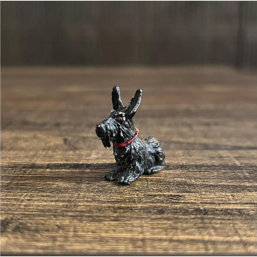 Vintage Cast Metal Scottie Dog Scottish Terrier Miniature Figurine