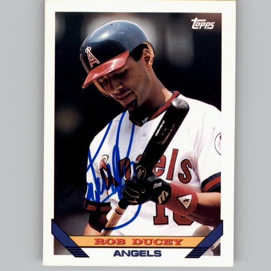 Rob Ducey Signed California Angels 1993 Topps Baseball Card #293