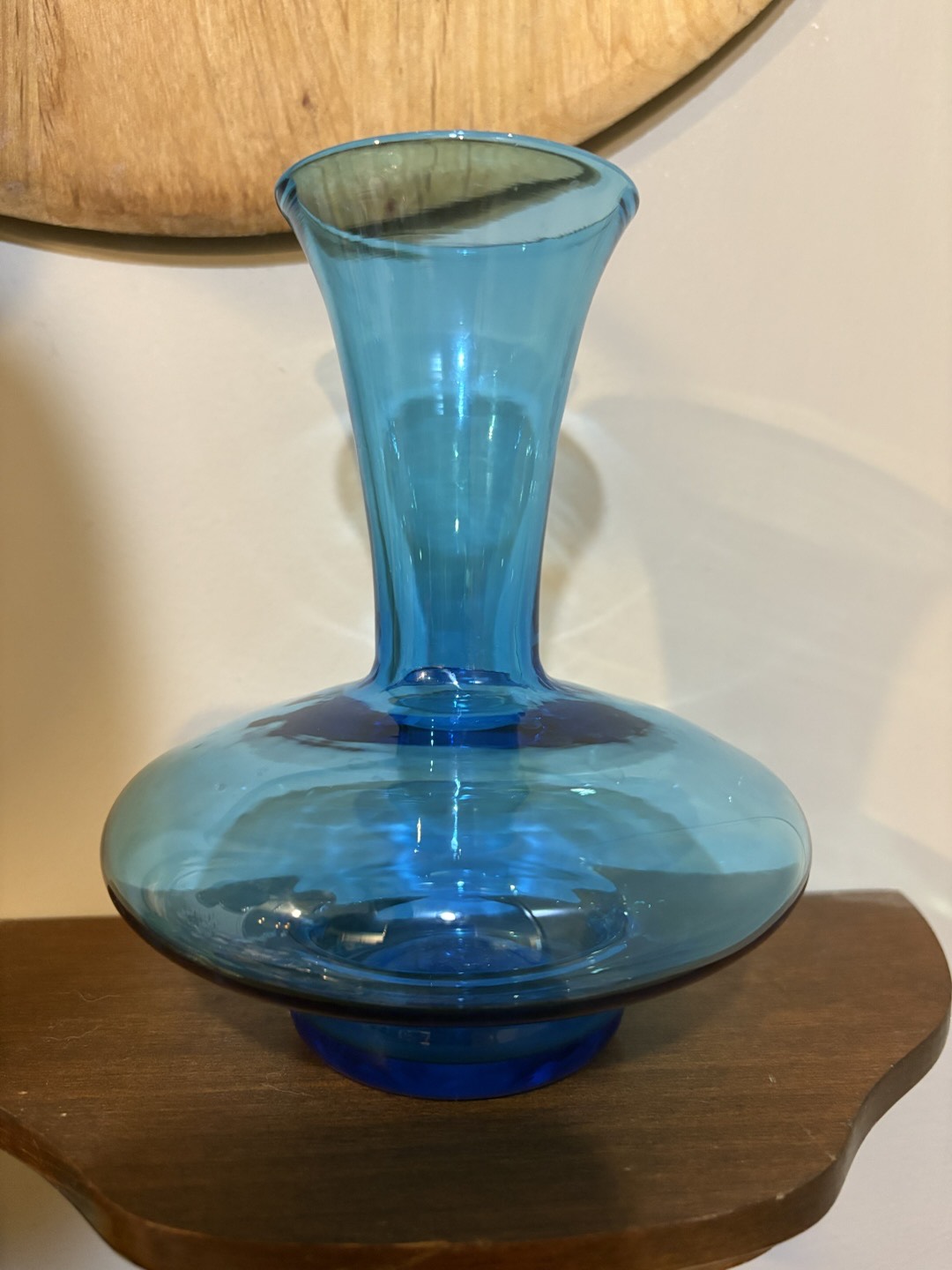 Turquoise Blue Blenko Vase