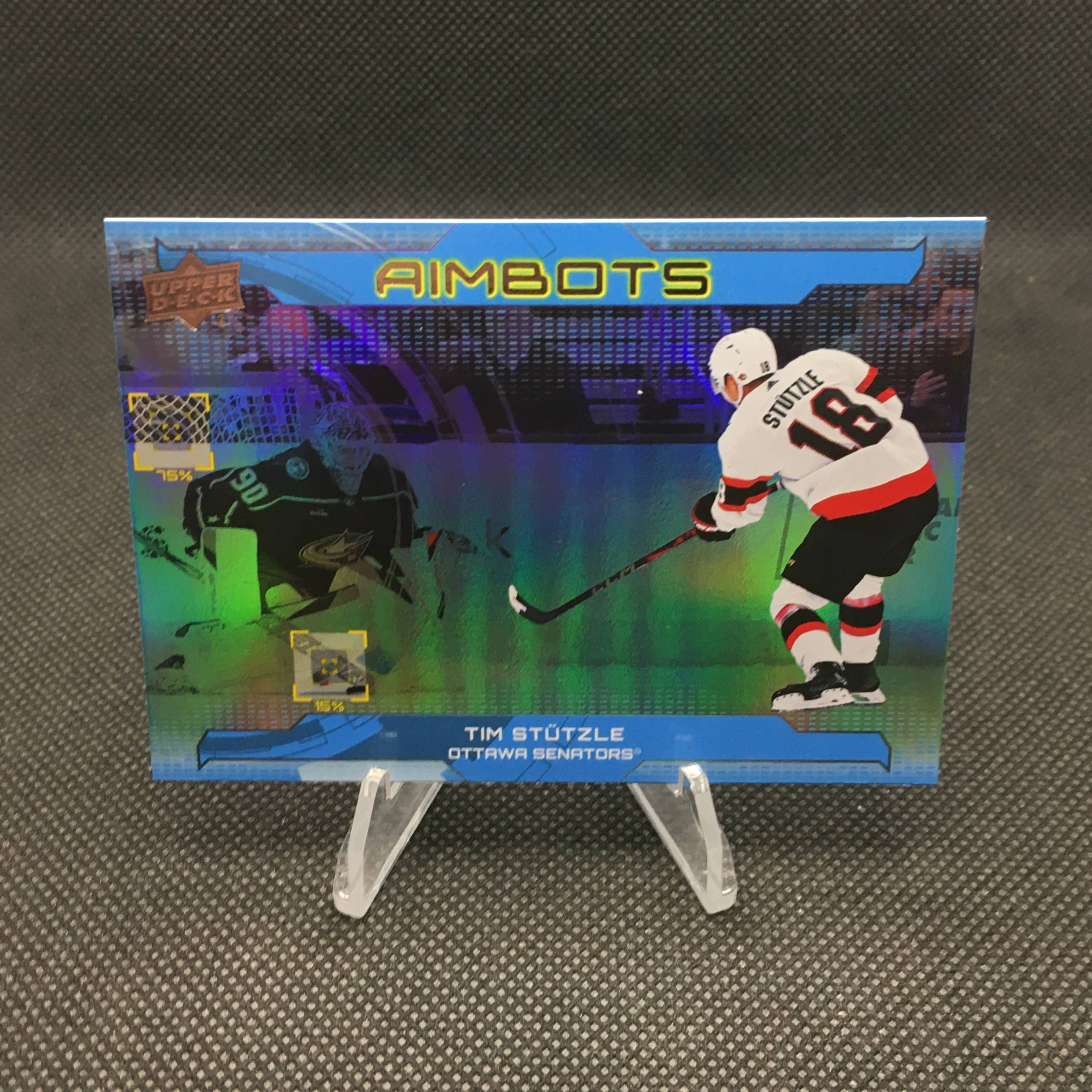 Tim Stutzle 2024-25 Upper Deck Series 1 Aimbots #AB-25 - Ottawa Senators