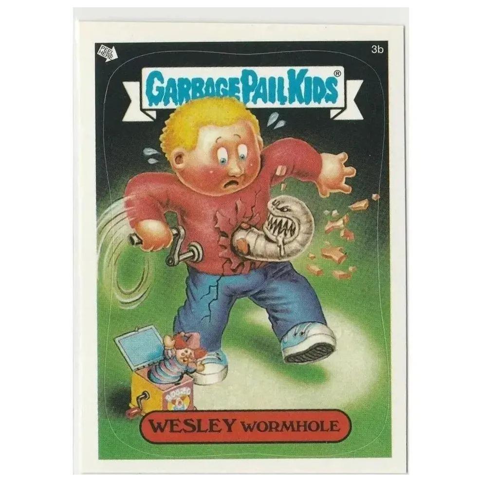 Wesley Wormhole #3b Alien Garbage Pail Kids GPK 2003 All-New Series 1 ANS1