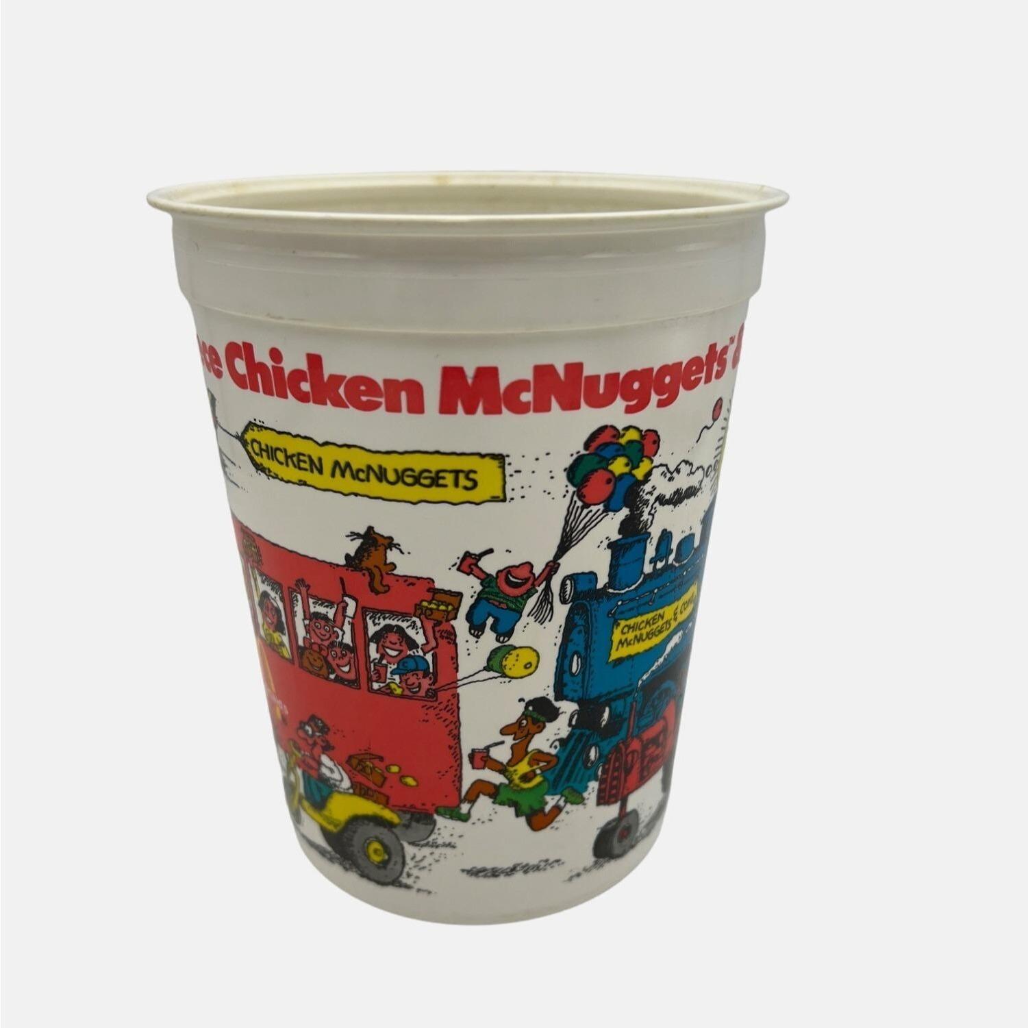 1983 McDonalds Chicken McNuggets & Coke Plastic Drinking Cup Coca Cola ...