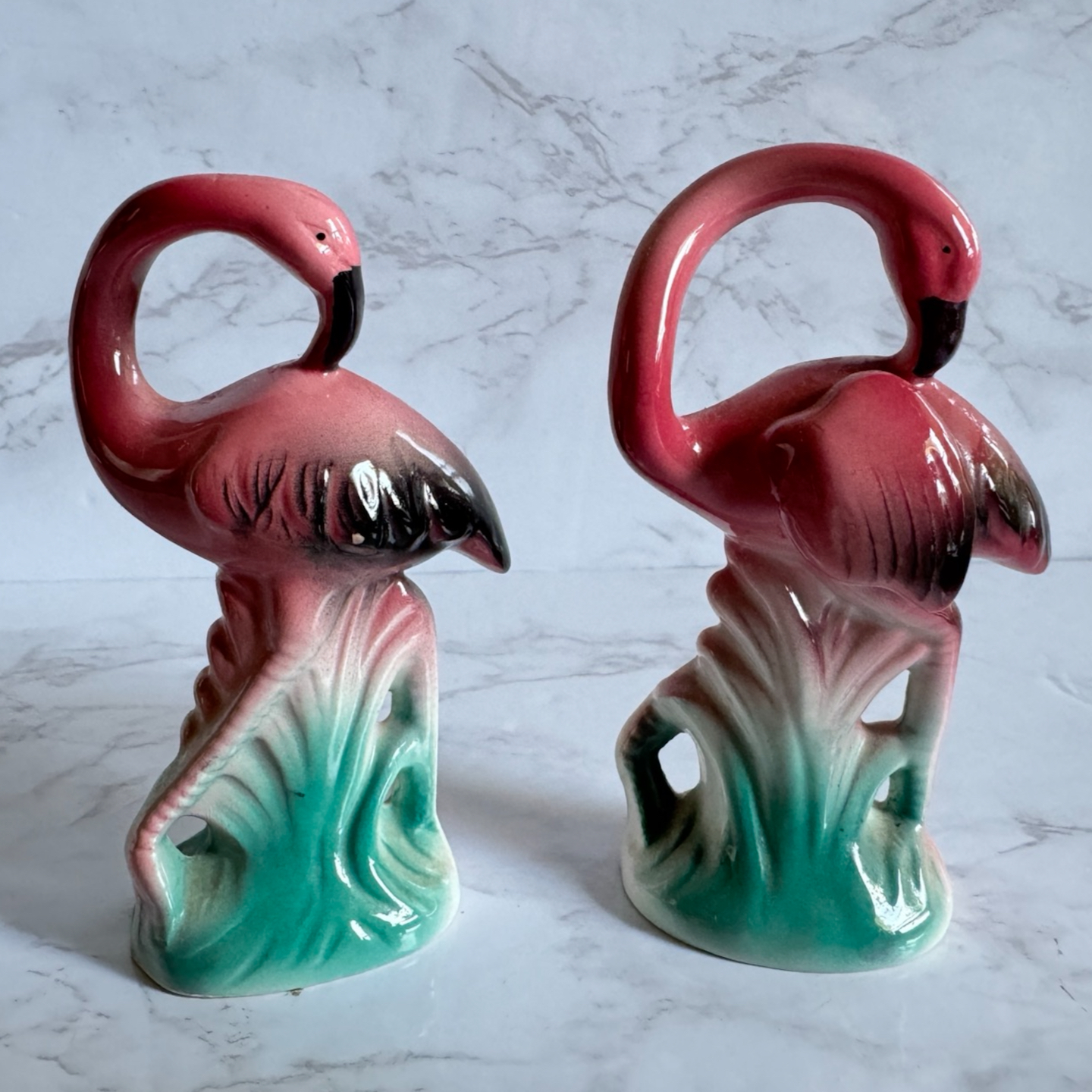 Vintage Flamingo Salt & Pepper Shakers