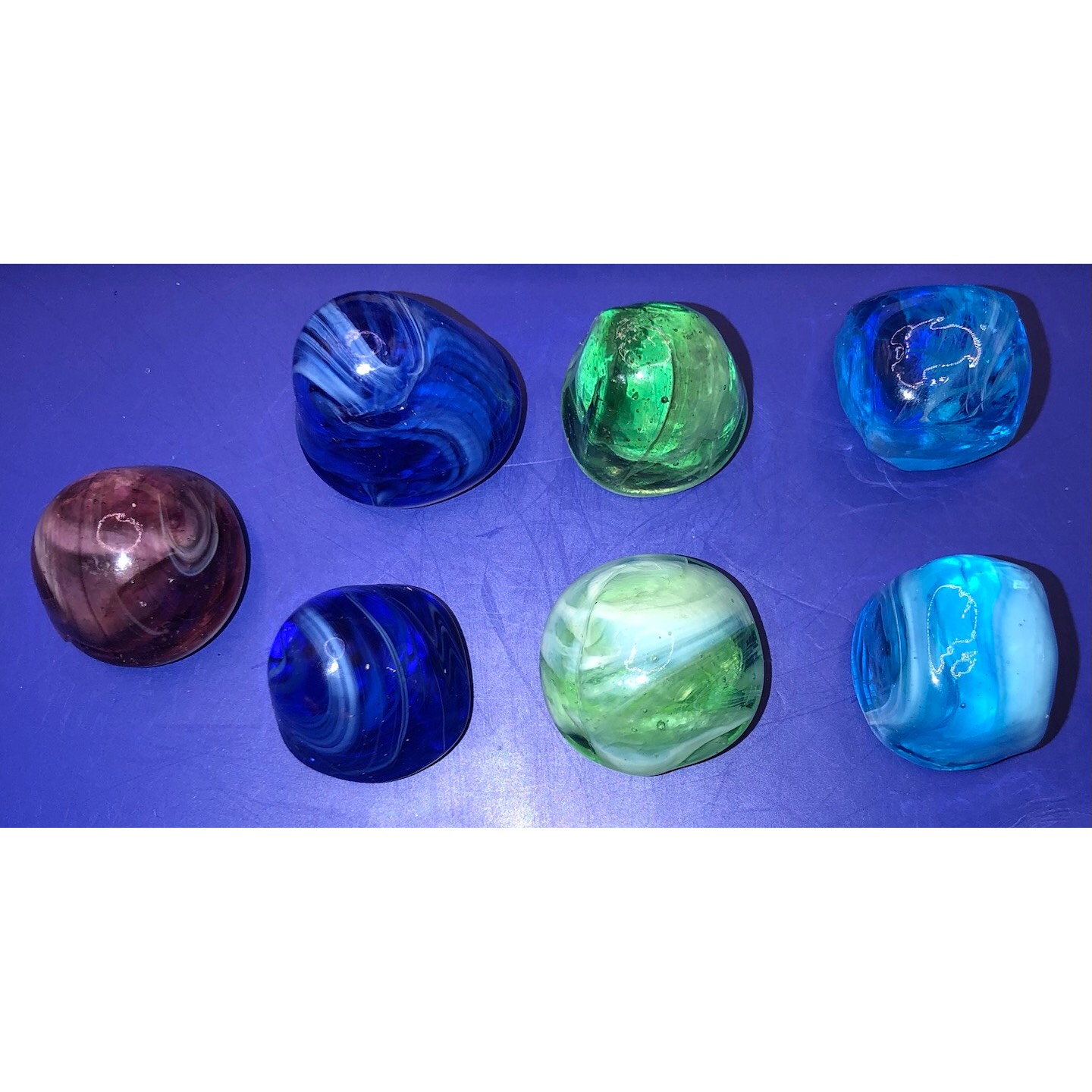 #01- Hand Blown Glass Gum Drops, Buyers Choice Pick 3