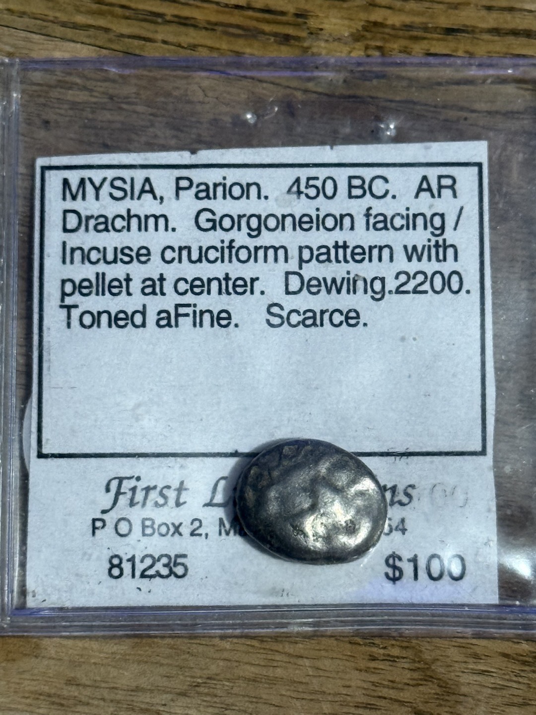 Mysia Parion Silver Ancient Coin 450B.C.!!!!