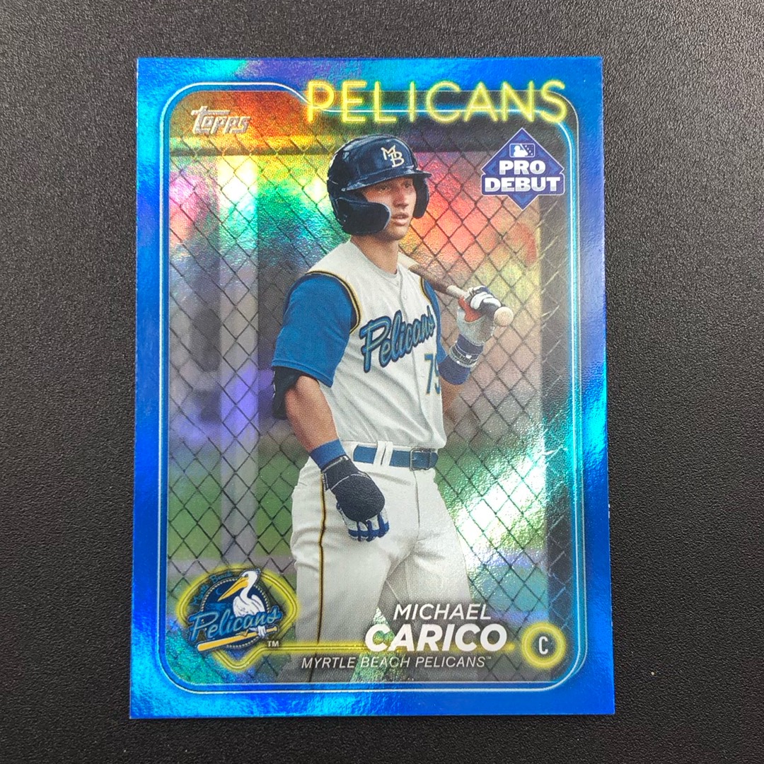 2024 Topps Pro Debut Michael Carico Chicago Cubs Myrtle Beach Pelicans ...