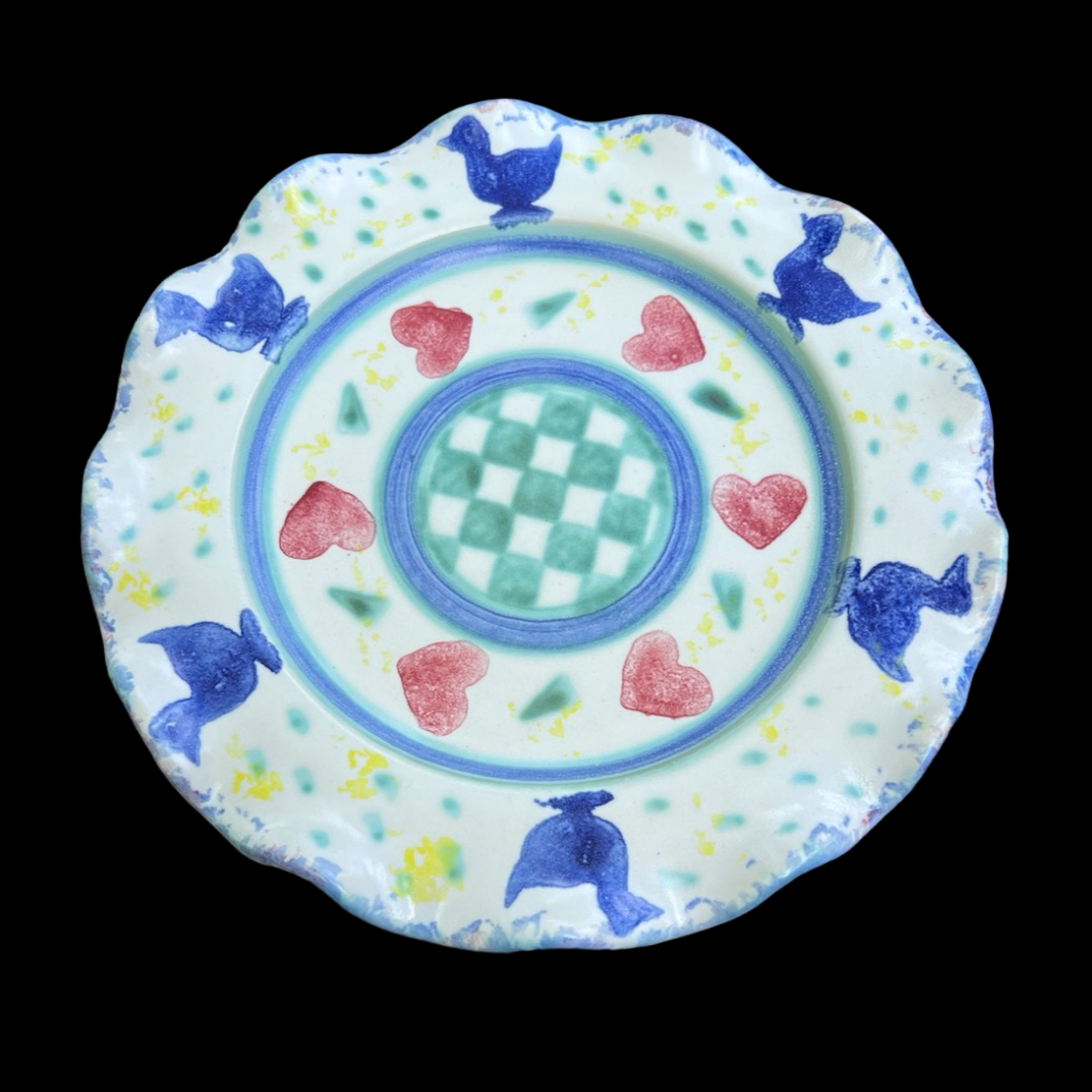 Vintage Lasser Ceramic Pottery Plate