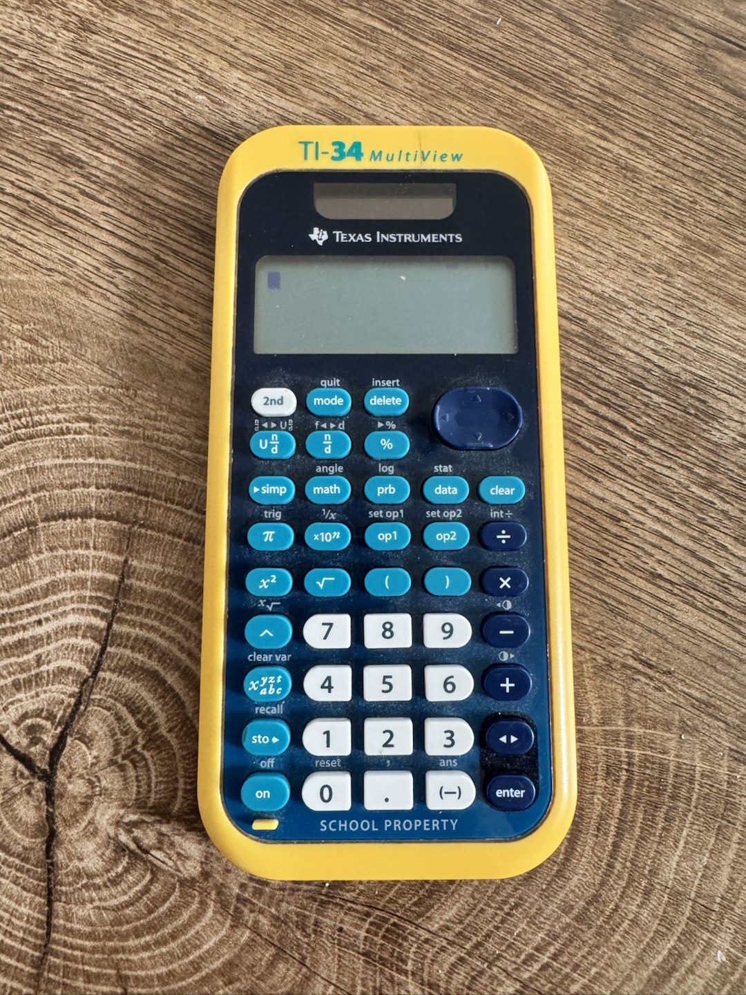 Texas Instruments TI-34 Multiview Scientific Calculator Yellow Blue No ...
