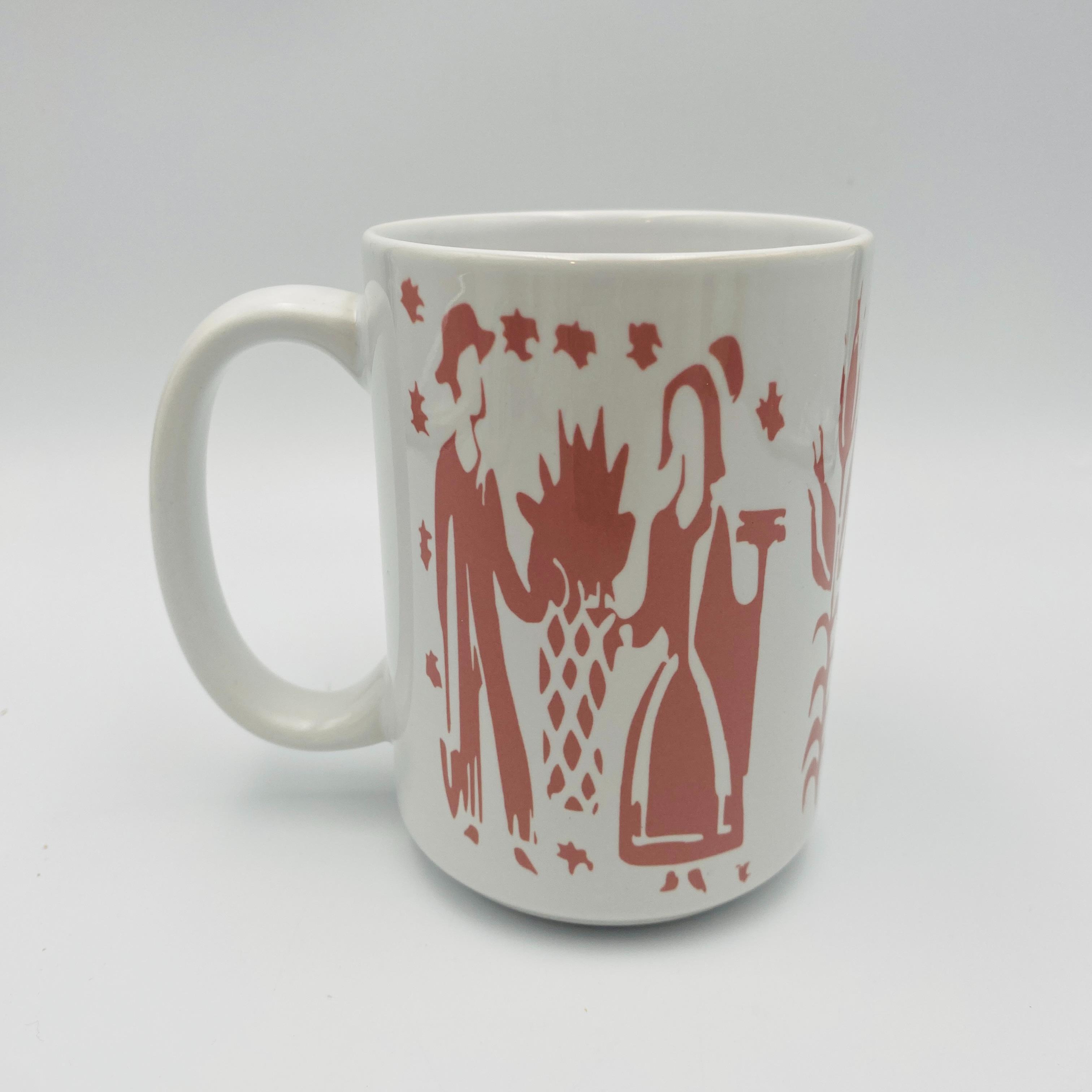 Pyrex Pink Butterprint Amish Inspired Ceramic Mug Custom Made 15 oz