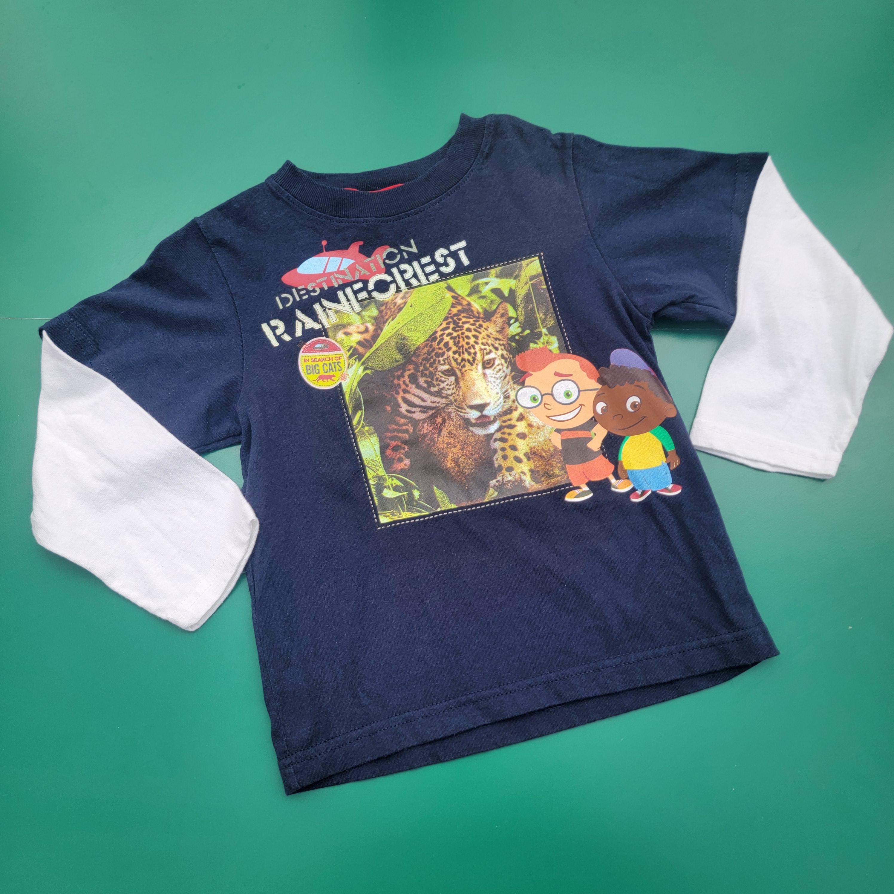 Little Einsteins Boys Girls Kids Long Sleeve Navy Blue White Shirt ...