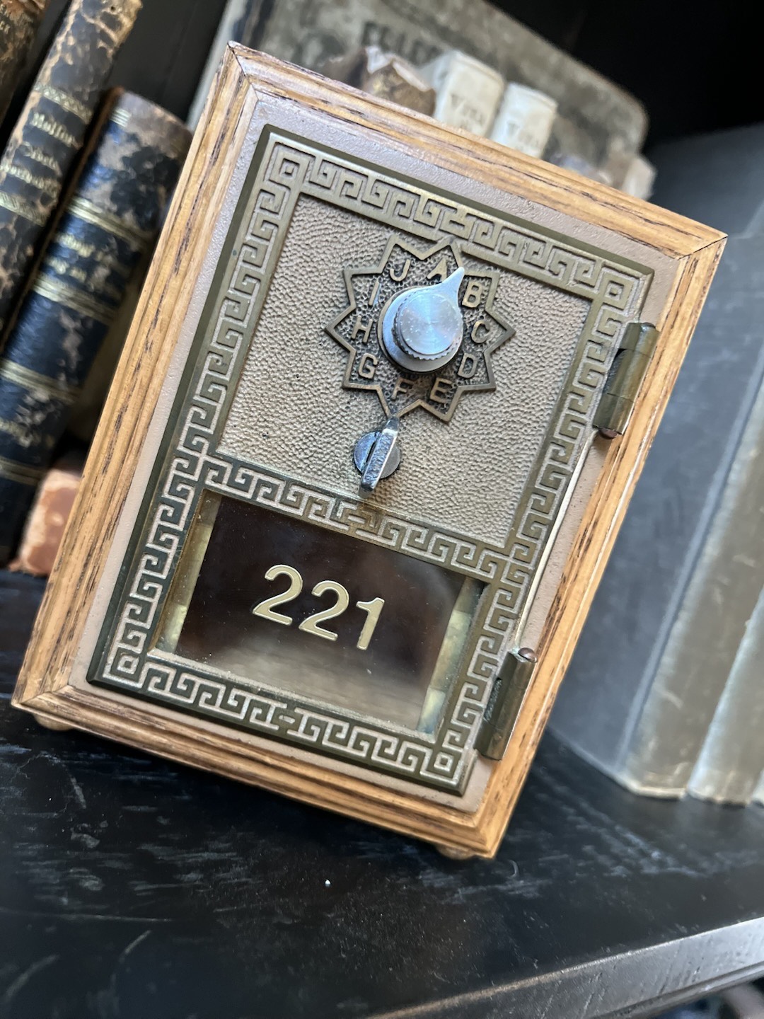 Antique Safety Deposit Box Door Bank # 221 Opens And Functions Properly